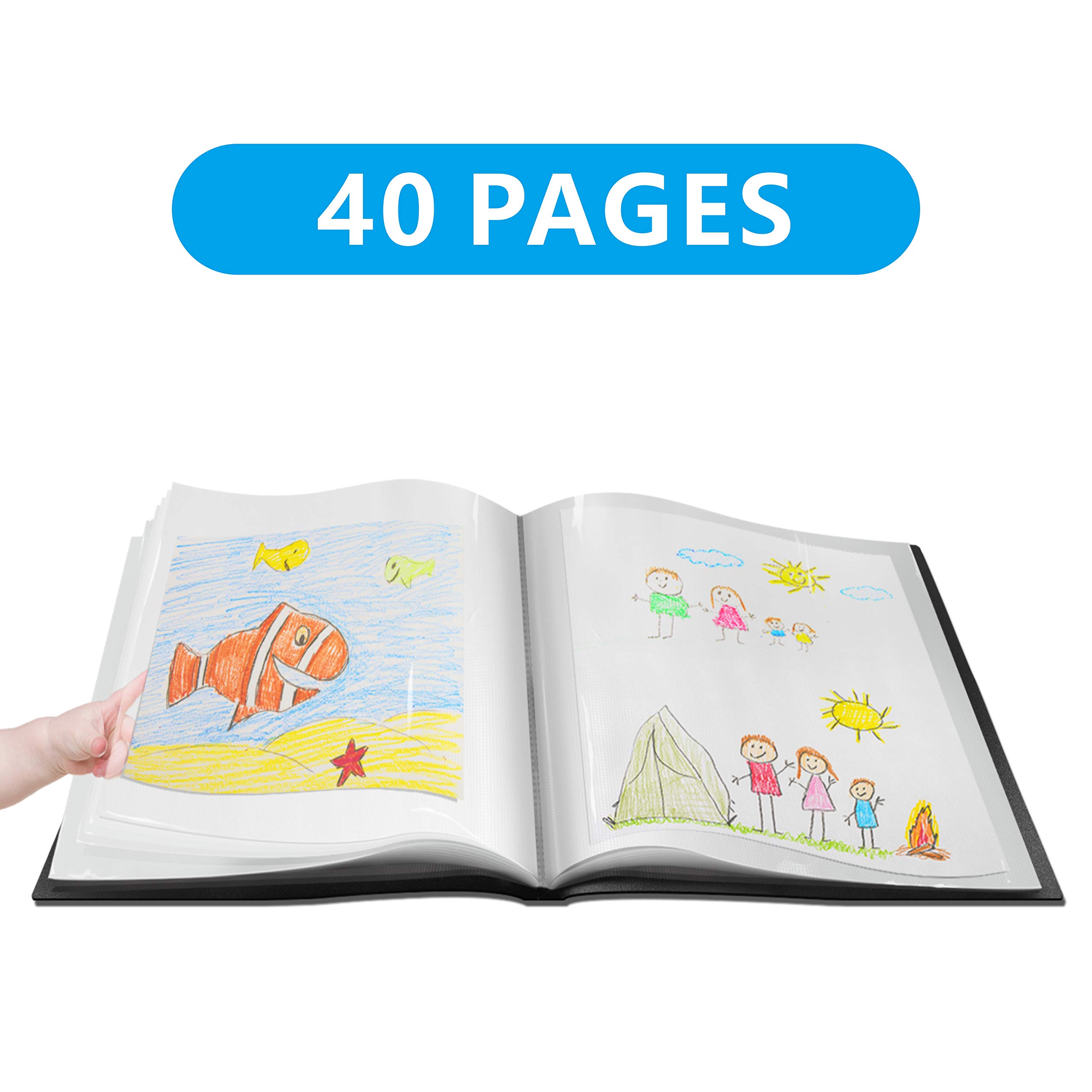 Snapklik.com : Presentation Book 40 Clear Pockets Sleeves Protectors ...