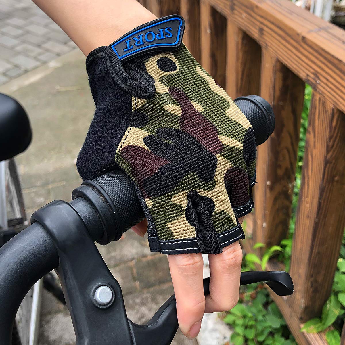 Girls Fingerless Bike Gloves – Cool & Protective Sport Gloves For 4–10 ...
