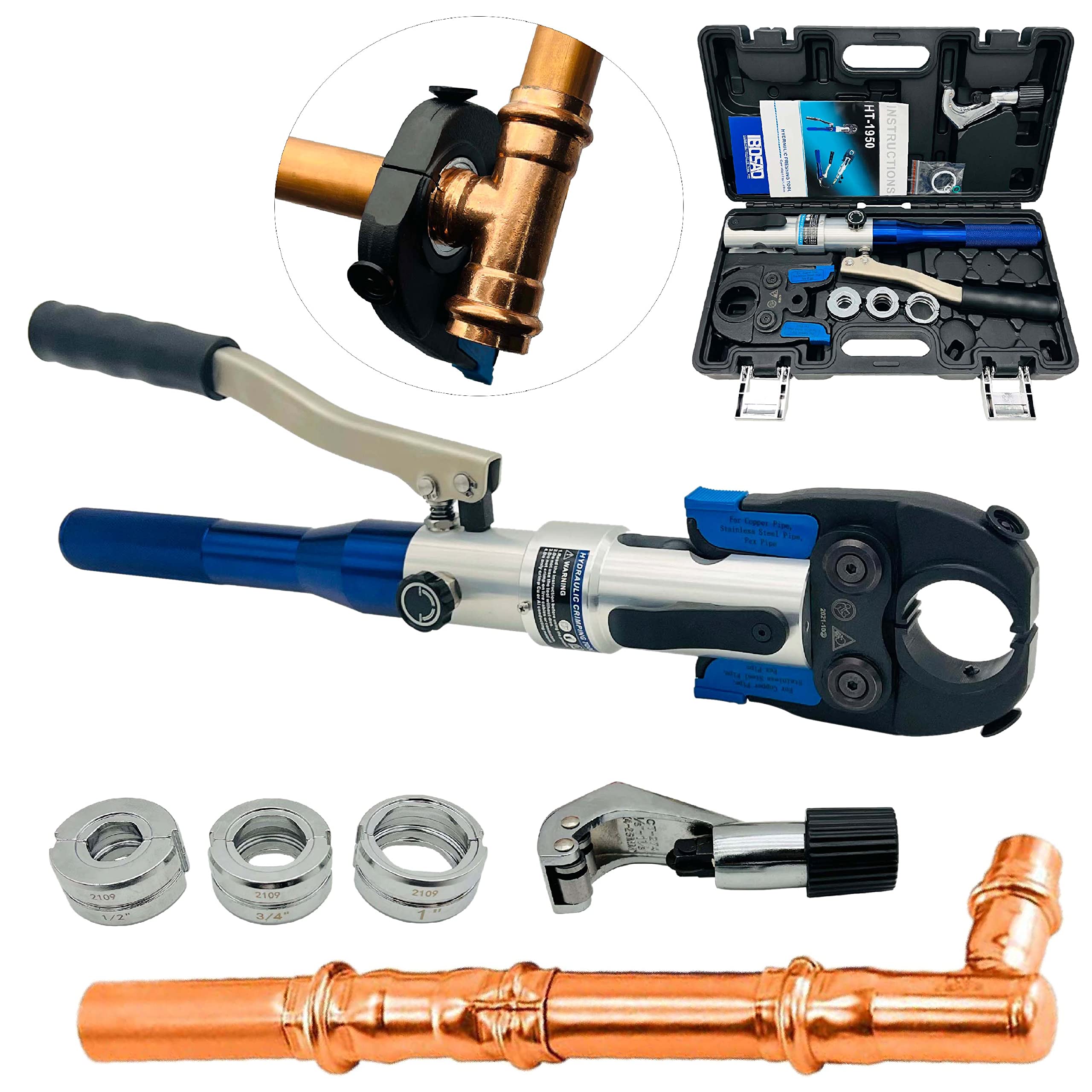 Buy IBOSAD Copper Tube Fittings Hydraulic Pipe Crimping Tool With 1 2