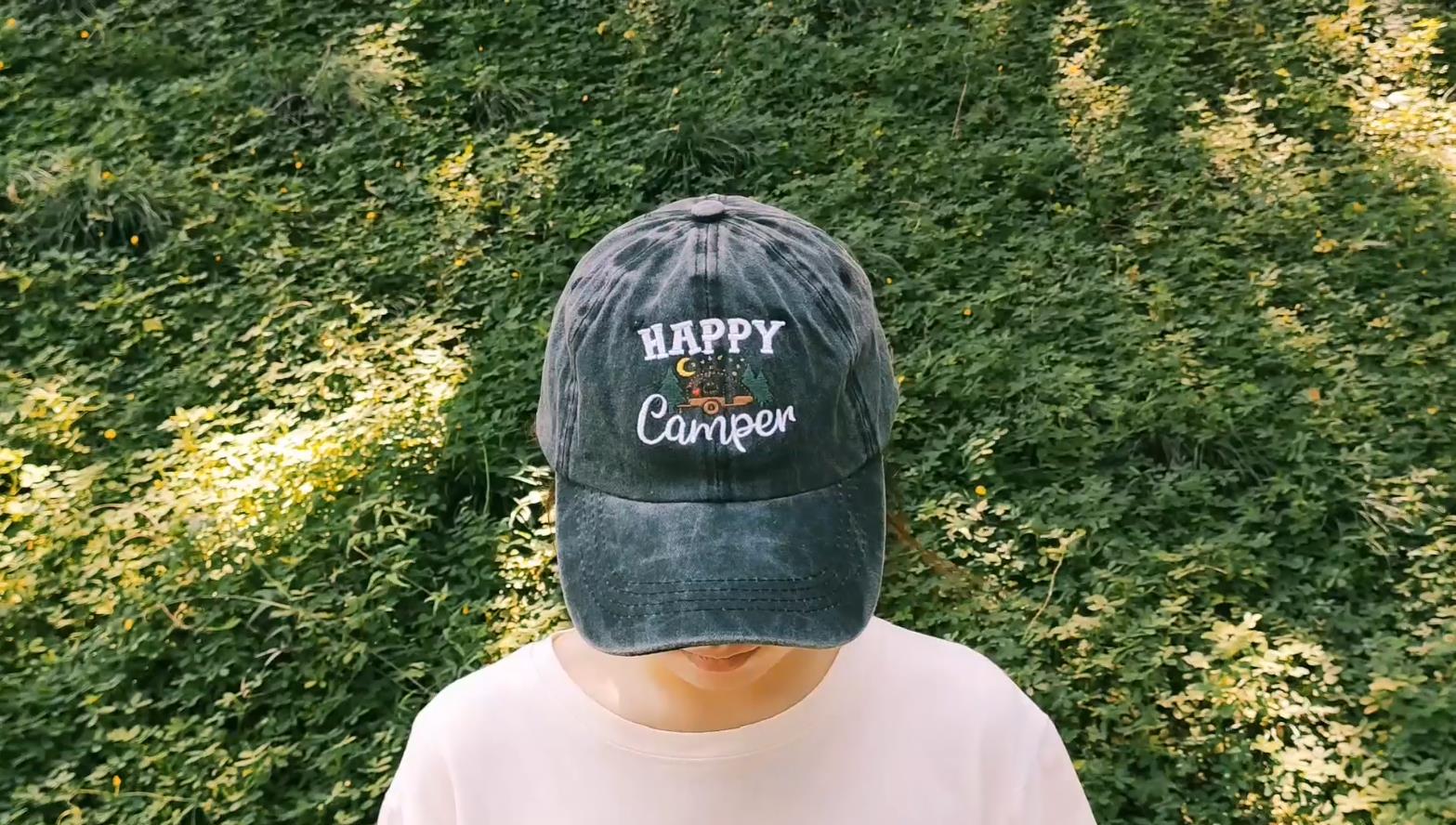 Watch Happy Camper Baseball Cap on Amazon Live