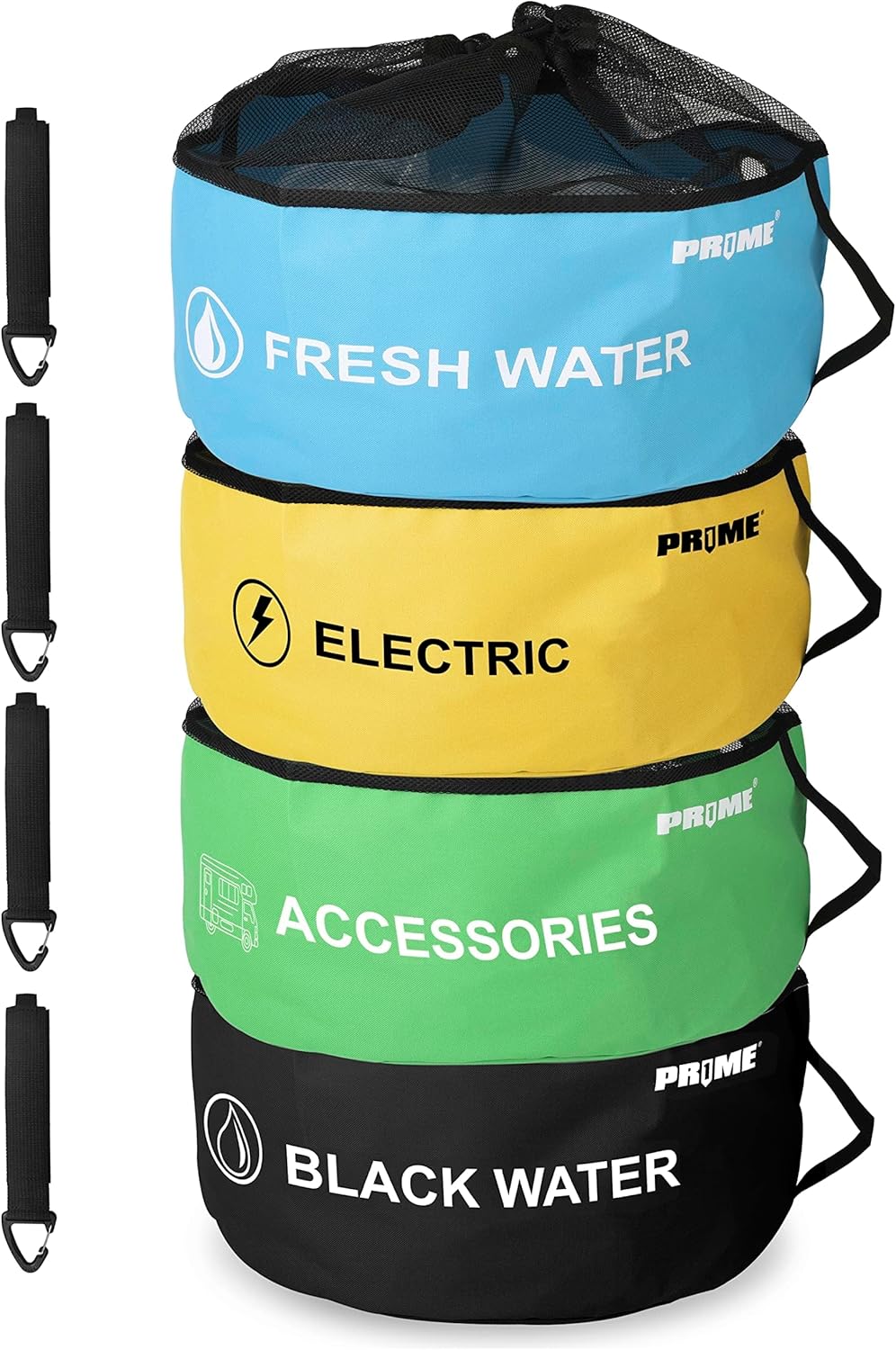 PR1ME 4 Pack Waterproof RV Hose Bag Storage, RV Utility Bag, Sewer Hose ...