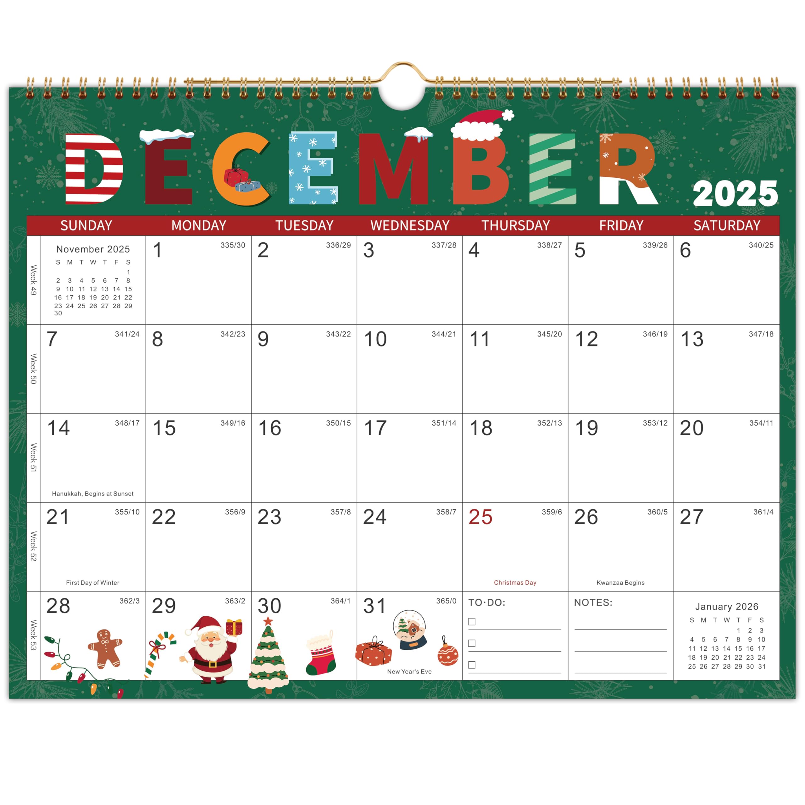 Amazon.com: Wall Calendar 2025-2026 - 24-Month Wall Calendar, Mar. 2025 ...