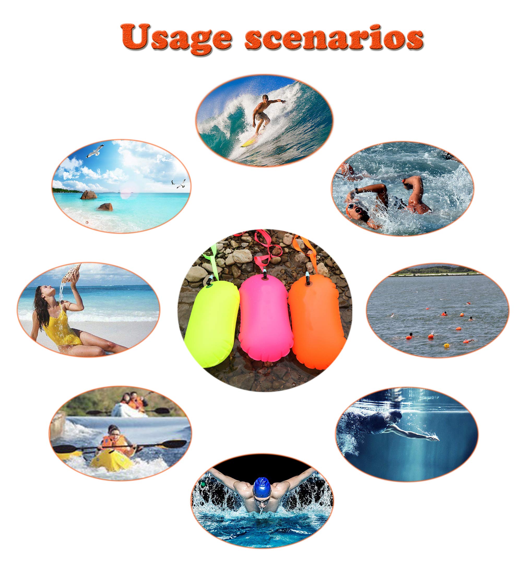 Open Water Swim Float Open Water Swim Buoy - Highly Visible Safety ...