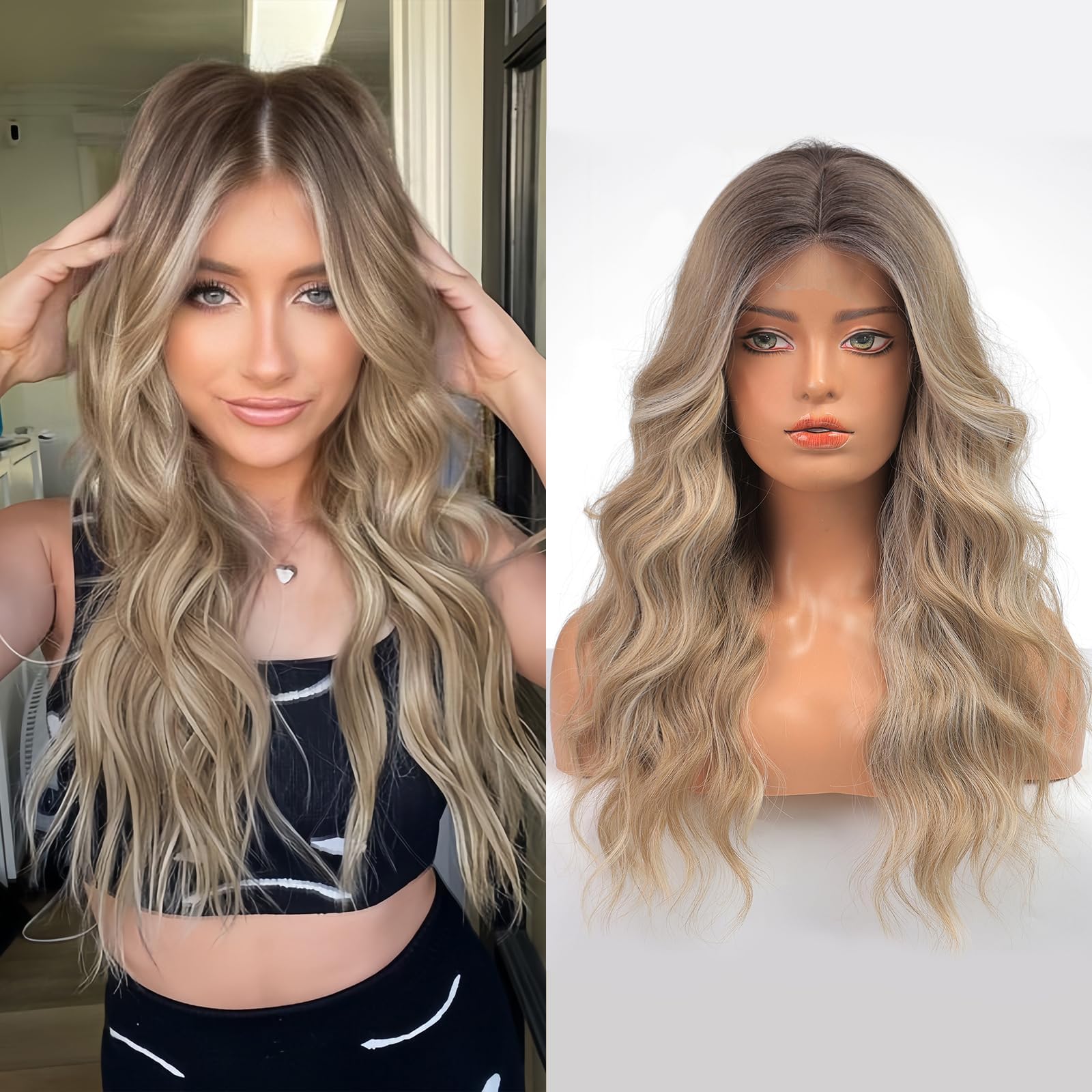 Amazon.com : Alanhair Side-part Dark Ombre White bob Wigs for Women ...