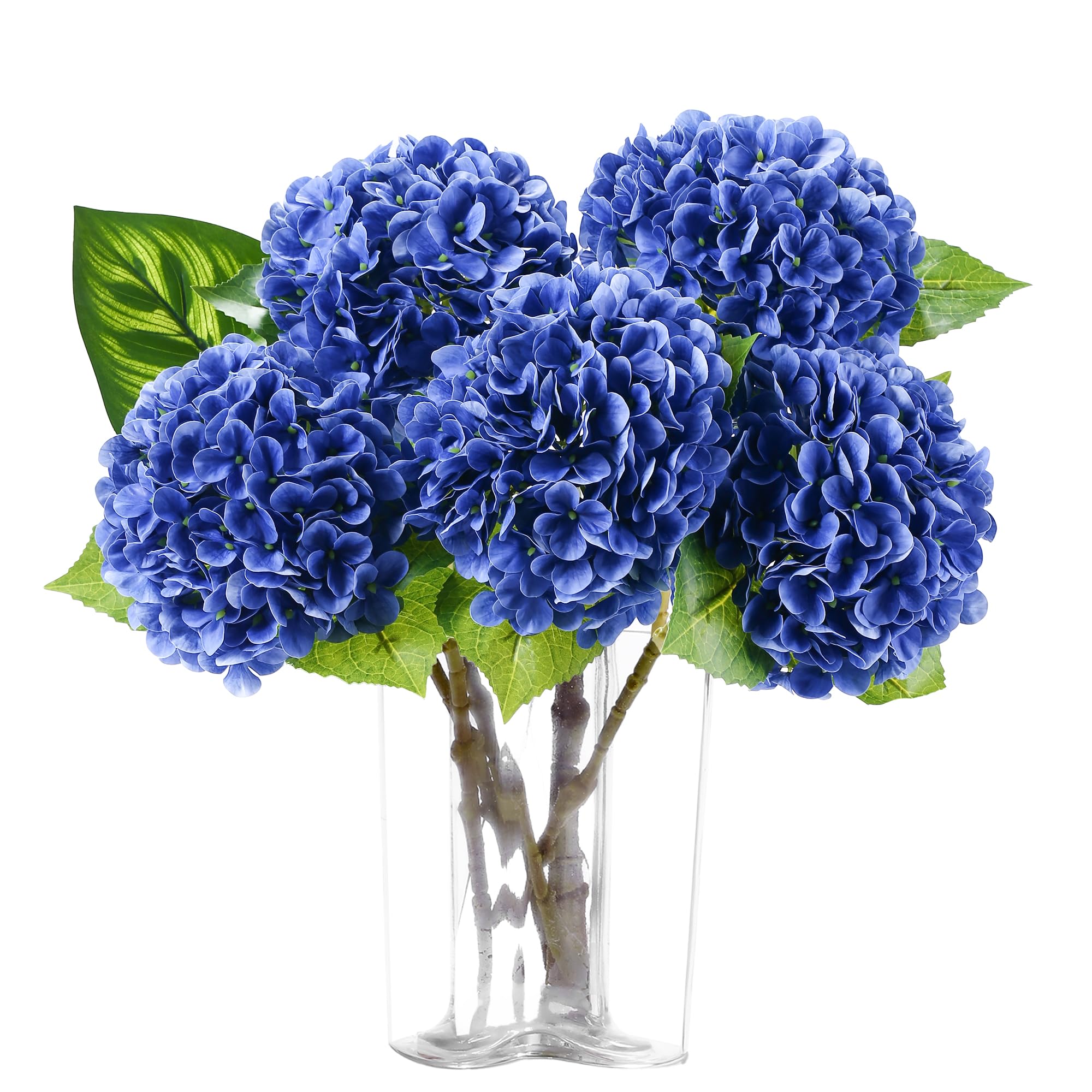 Amazon.com: Coferset 5pcs Hydrangea Artificial Flowers Real Touch 20 ...