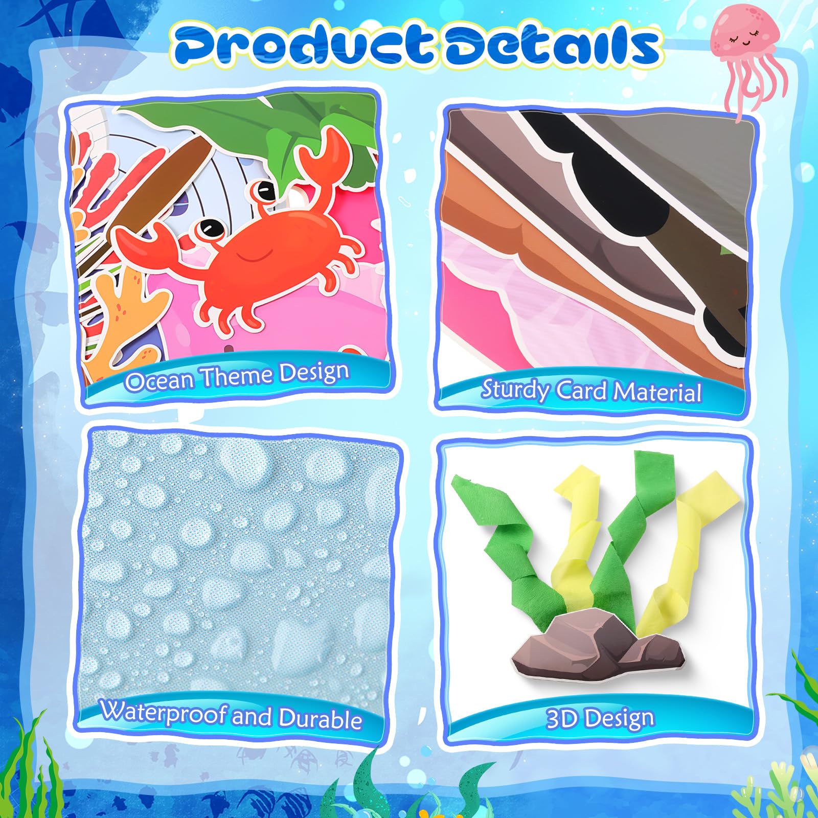 Snapklik.com : 51 Pcs Ocean Bulletin Board Under The Sea Classroom ...