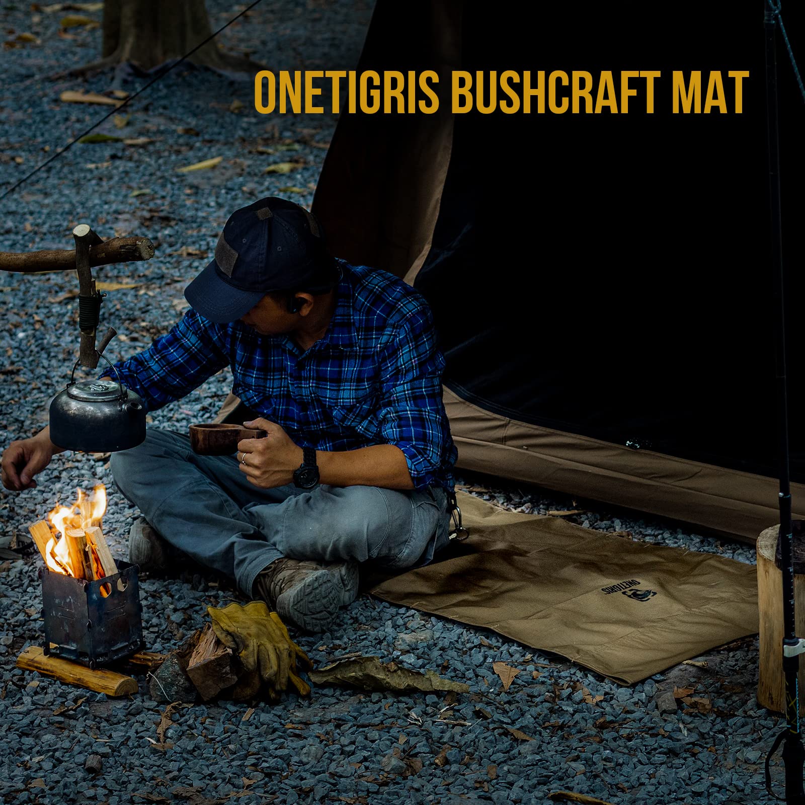 Snapklik.com : OneTigris Bushcraft Mat, Heavy Duty Tripod Chair Cloth ...