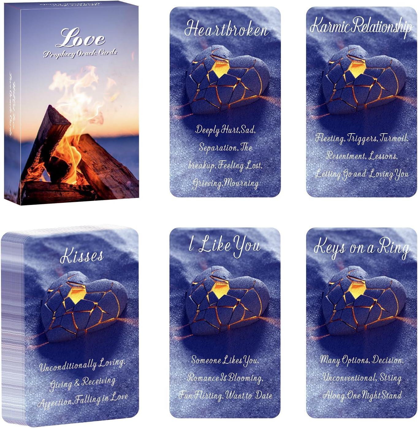 Snapklik.com : GZSYXHJYXGS Blue Romance Love Oracle Cards, Oracle Cards ...