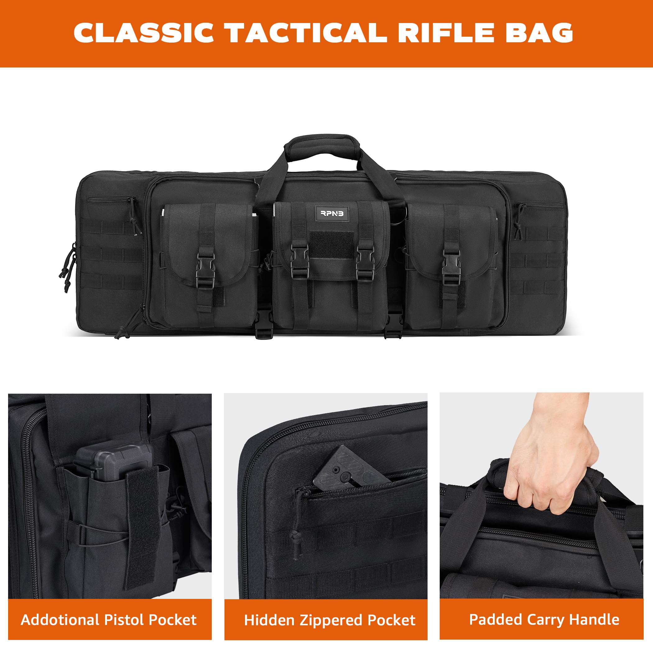 Snapklik.com : RPNB Tactical Double Rifle Case, 36" Soft Rifle Case ...