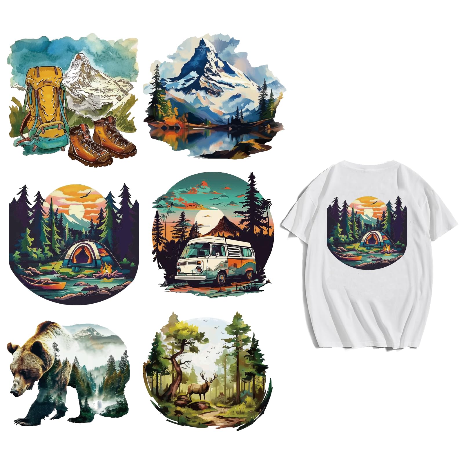 Amazon.com: arricraft 6 Sheets Adventure Iron on Decals Patches, Shoes ...