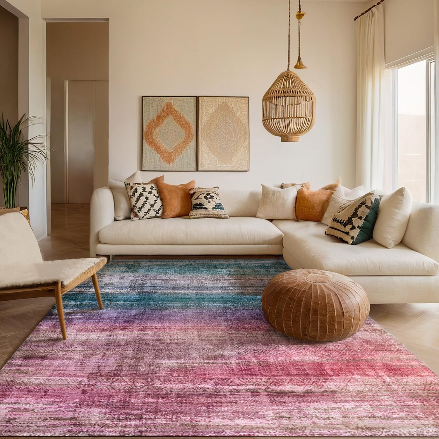 Amazon.com: Kokia Modern Abstract Area Rugs 9×12 Bedroom Washable Decor ...