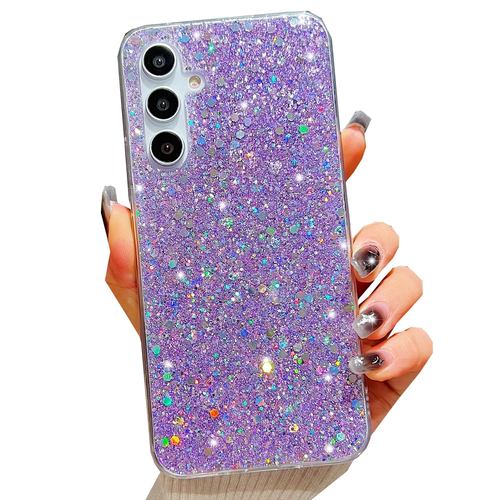 Amazon.com: Changjia for Samsung Galaxy A15 5G Glitter Case for Women,Cute Bling Sparkle Sparkly ...