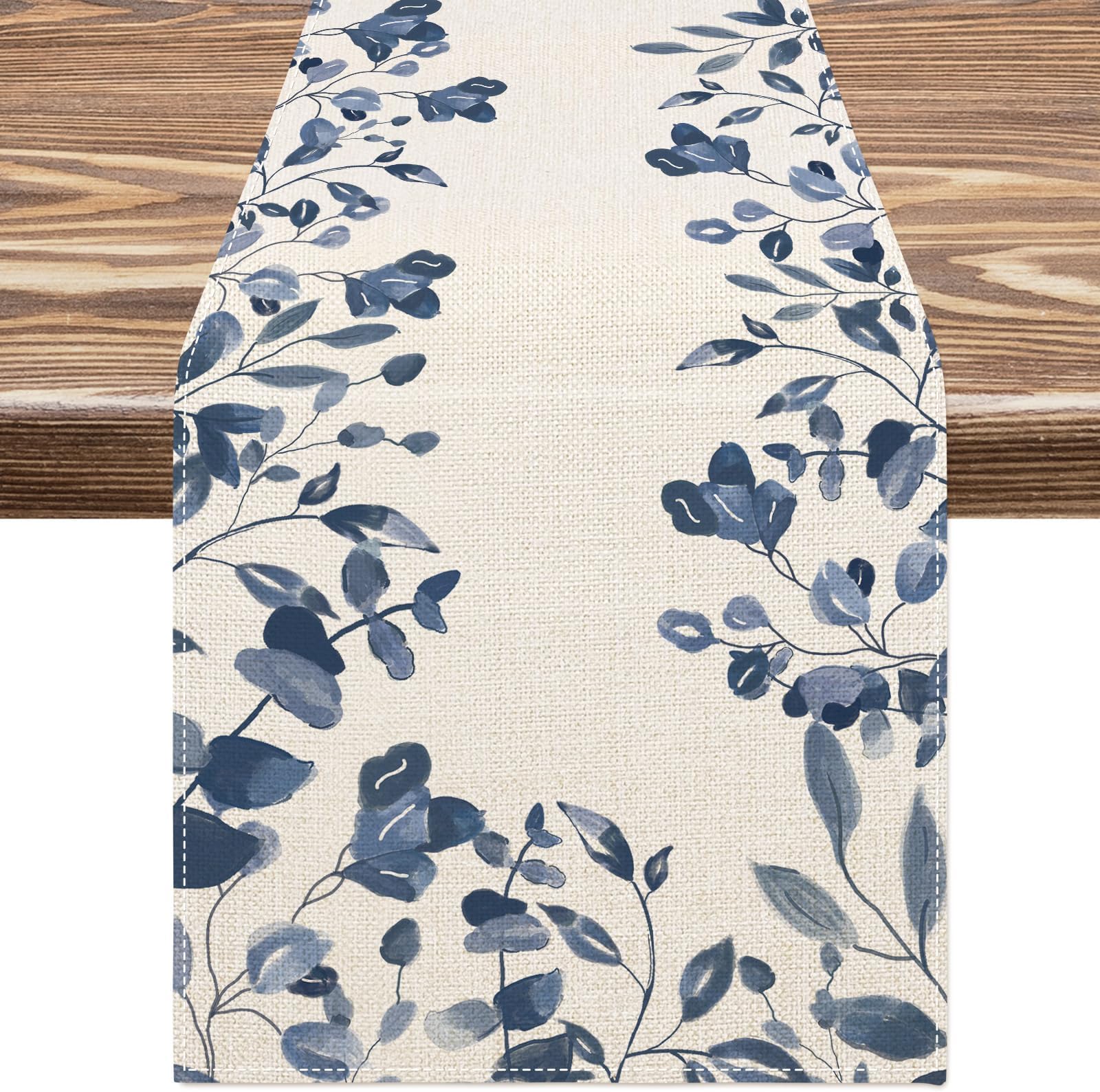 Amazon.com: AnyDesign Blue Floral Table Runner 13 x 72 Inch Forget-Me ...