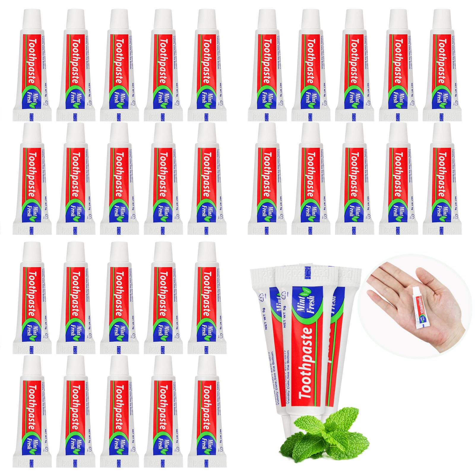 Amazon.com: HAIFOTRVA 200 Tubes Bulk Travel Size Toothpaste,0.176 oz ...