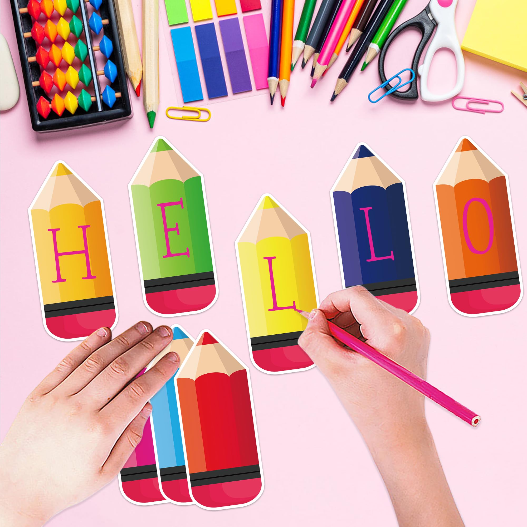 Use First Stickers 30pcs Colorful Pencil Name Tags - Back To School ...