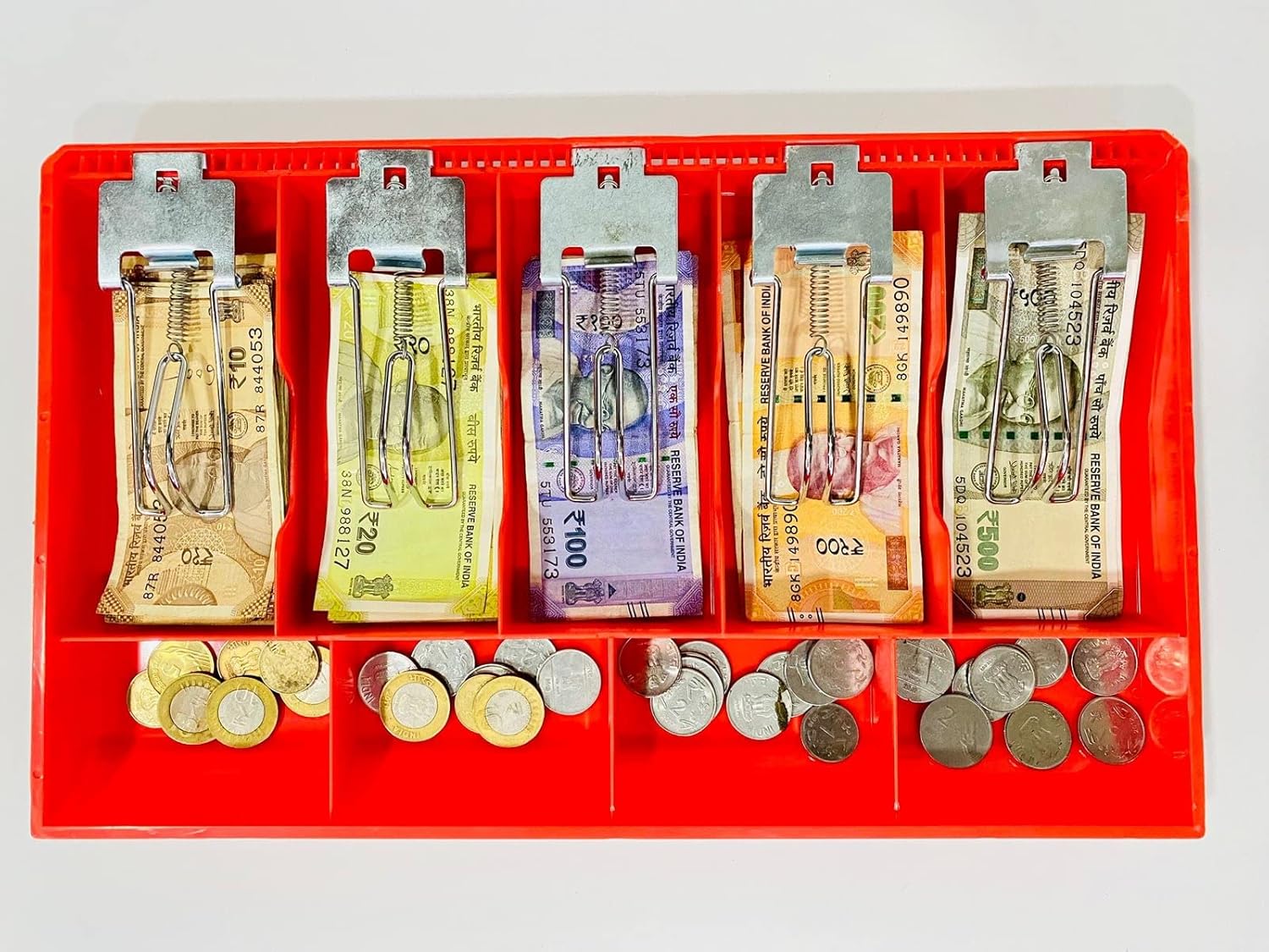 divinz ABS Cash Drawer, 5 Cash and 4 Coin Compartment, Cashier Storage ...