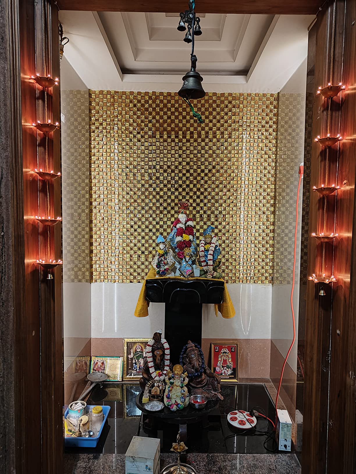 Buy Virushka Plastic Vertical Hanging Electronic Diya (Brown) Online at ...