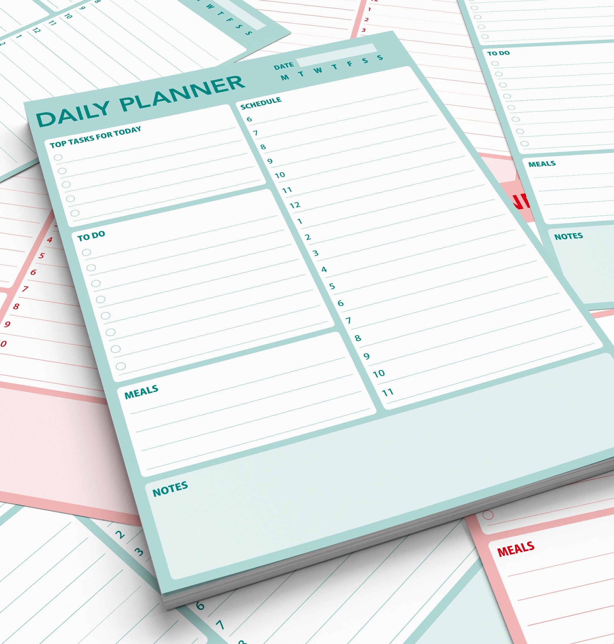Daily Planner Pad - A5 Size - Organizer with Priority Tasks, To Do List ...