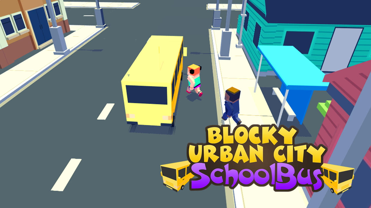 Blocky City School Bus Driver Simulator Game: Transport Students In ...