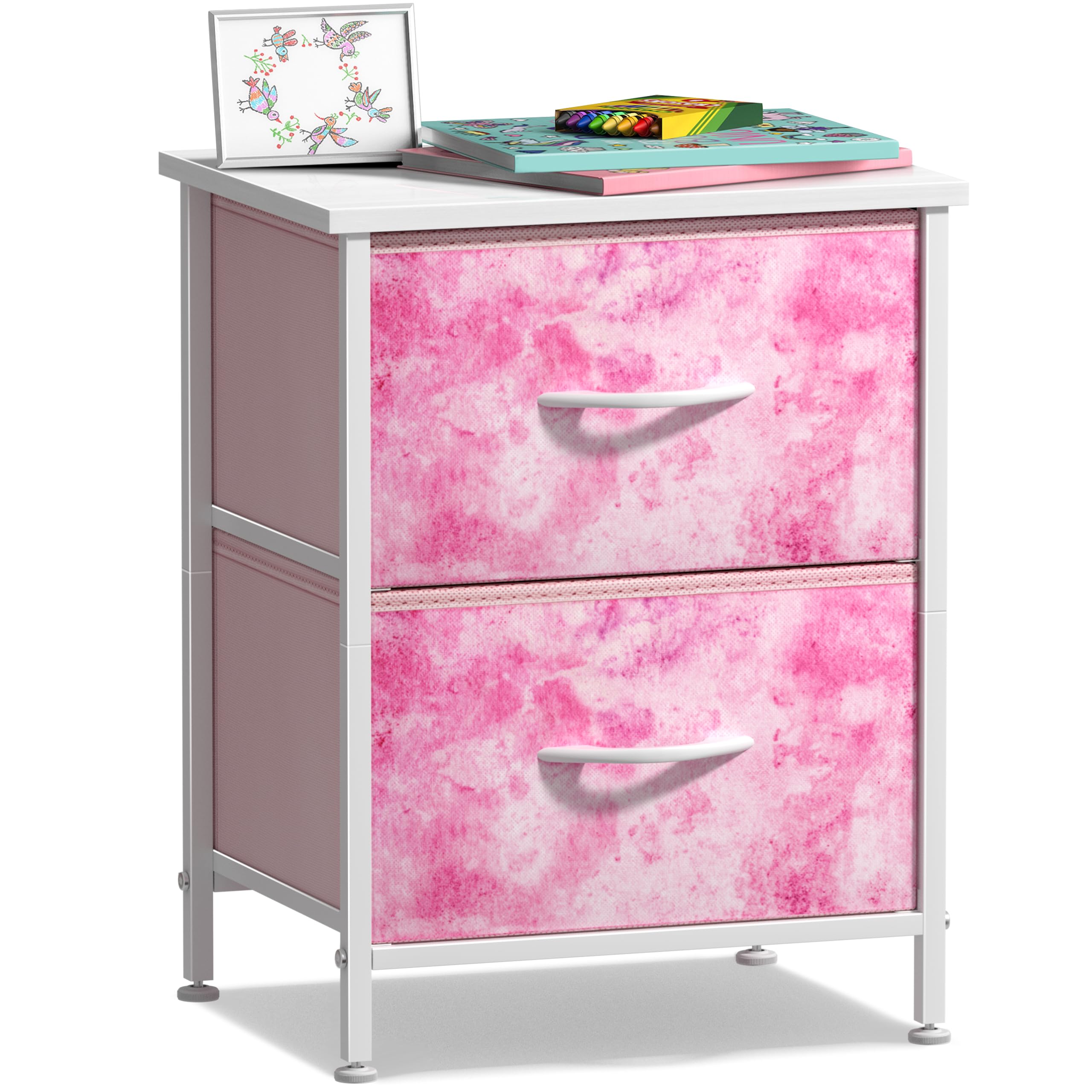 Amazon.com: Sorbus Nightstand with 2 Drawers - Kids Bedside Furniture ...