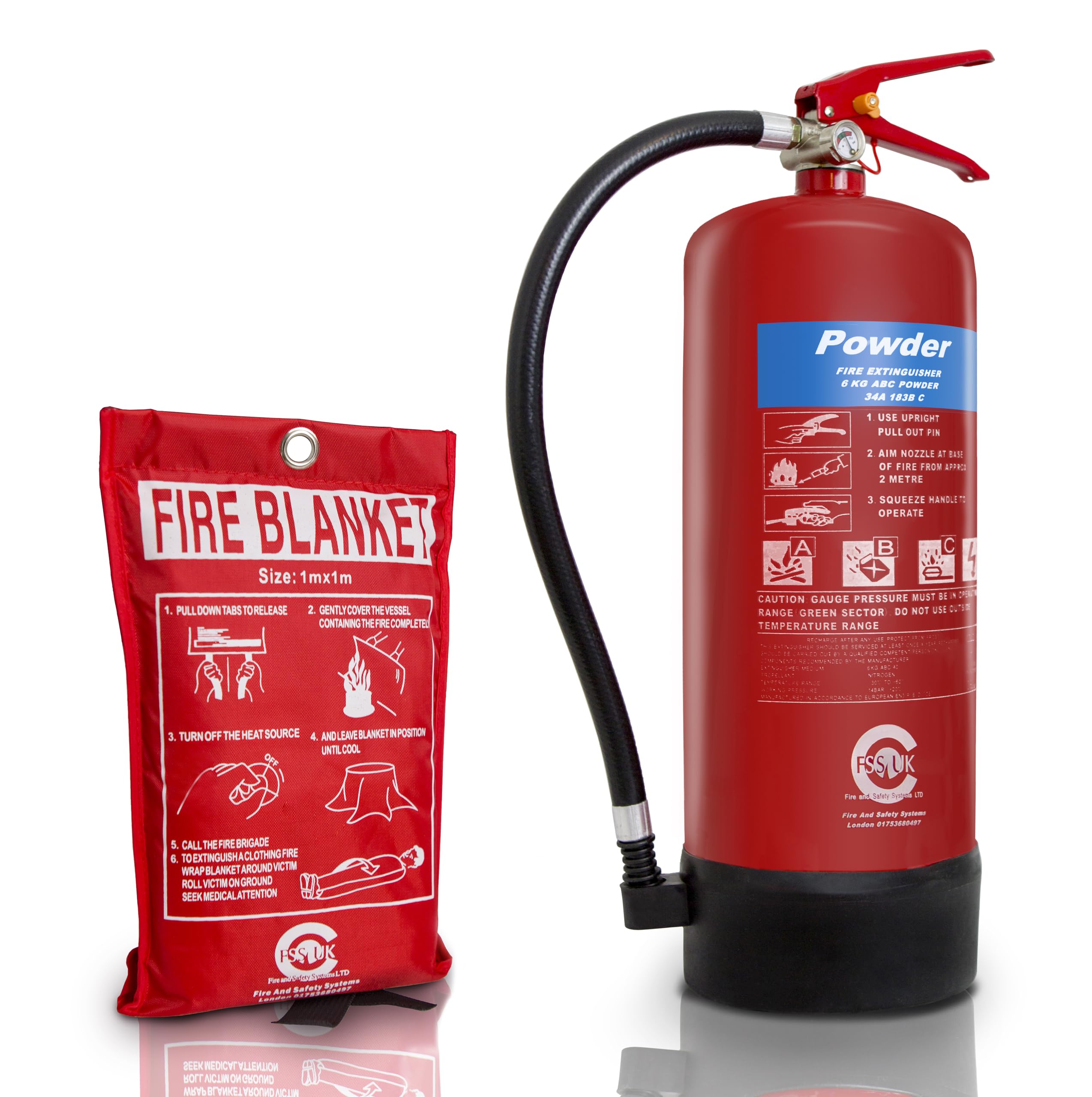Premium Fss Uk 6 Kg Abc Dry Powder Fire Extinguisher | Desertcart EGYPT