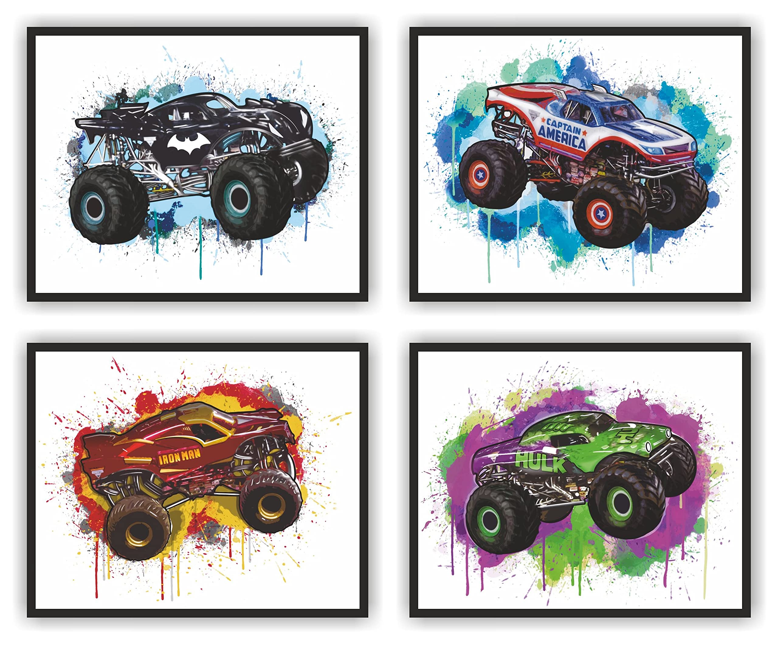 Buy Print A To Z - Monster Truck Prints, Monster Truck Watercolor ...