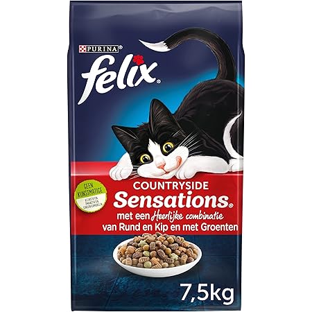 Felix Countryside Sensations Kattenvoer, Kattenbrokken met Rund, Kip ...