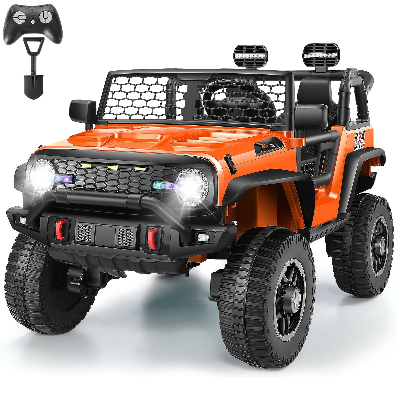 Amazon.com: Hikole 24V Ride on Jeep for Kids 4-8 with Remote Control ...