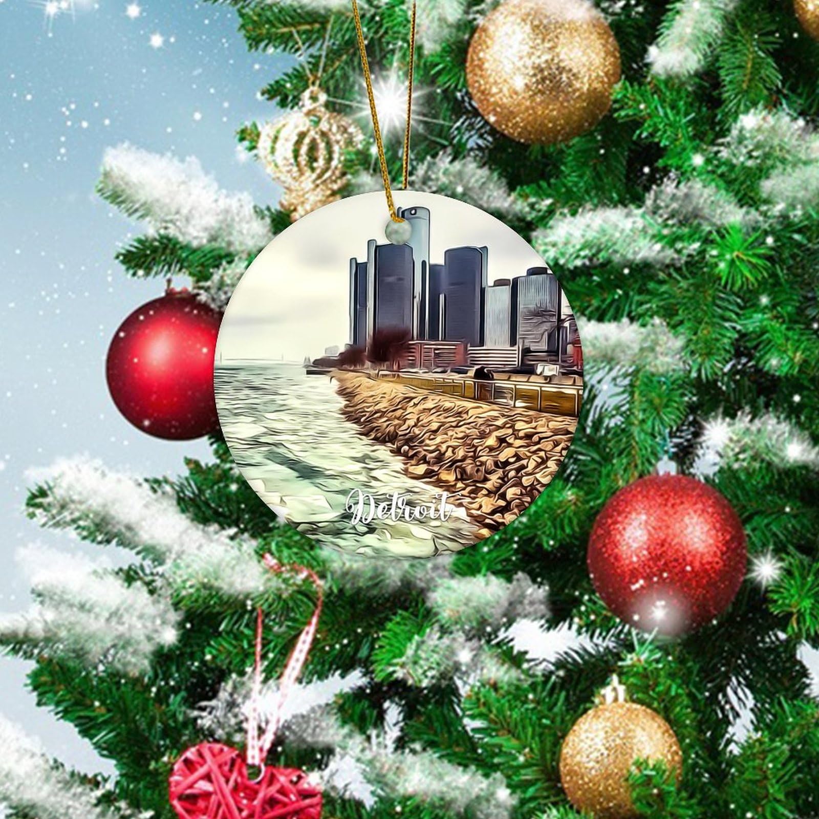 Detroit Skyline Christmas Detroit Christmas Tree Lighting Ceremony And