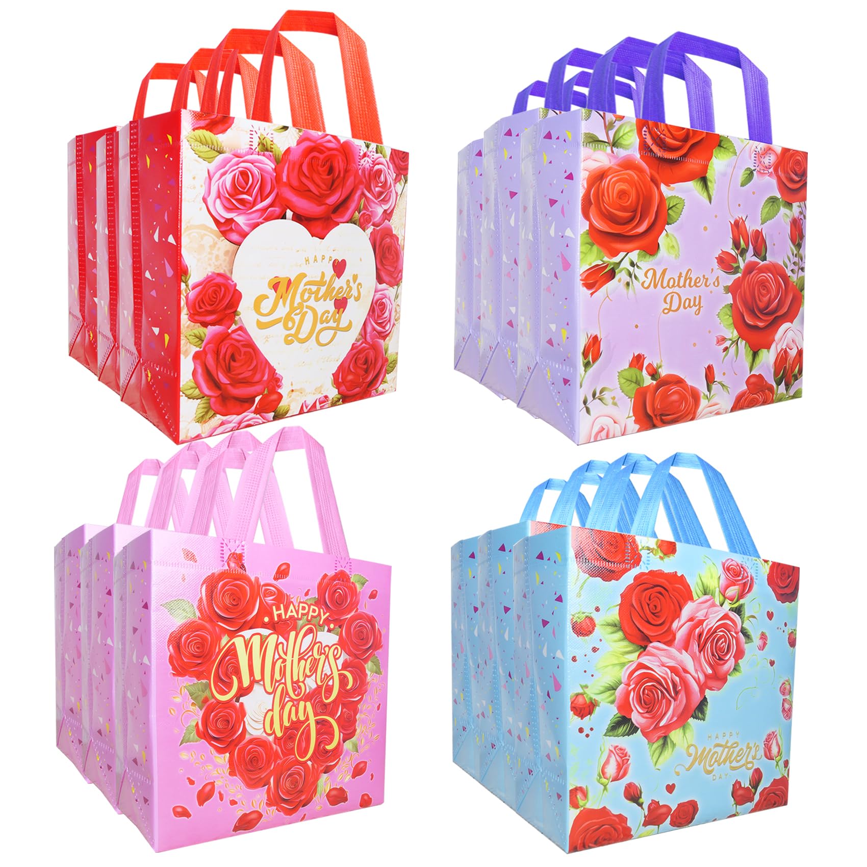 Amazon.com: HADDIY Happy Mother's Day Tote Gift Bags with Handles,16 ...