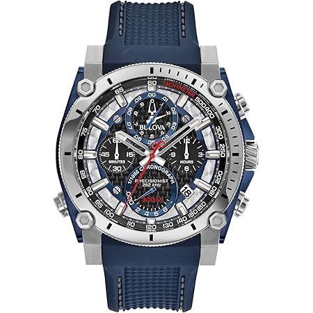 Bulova 98B152 Precisionist Reloj con correa de goma para hombre ...