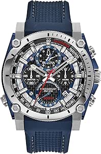 Amazon.com: Bulova Men's Precisionist Stainless Steel 8-Hand ...