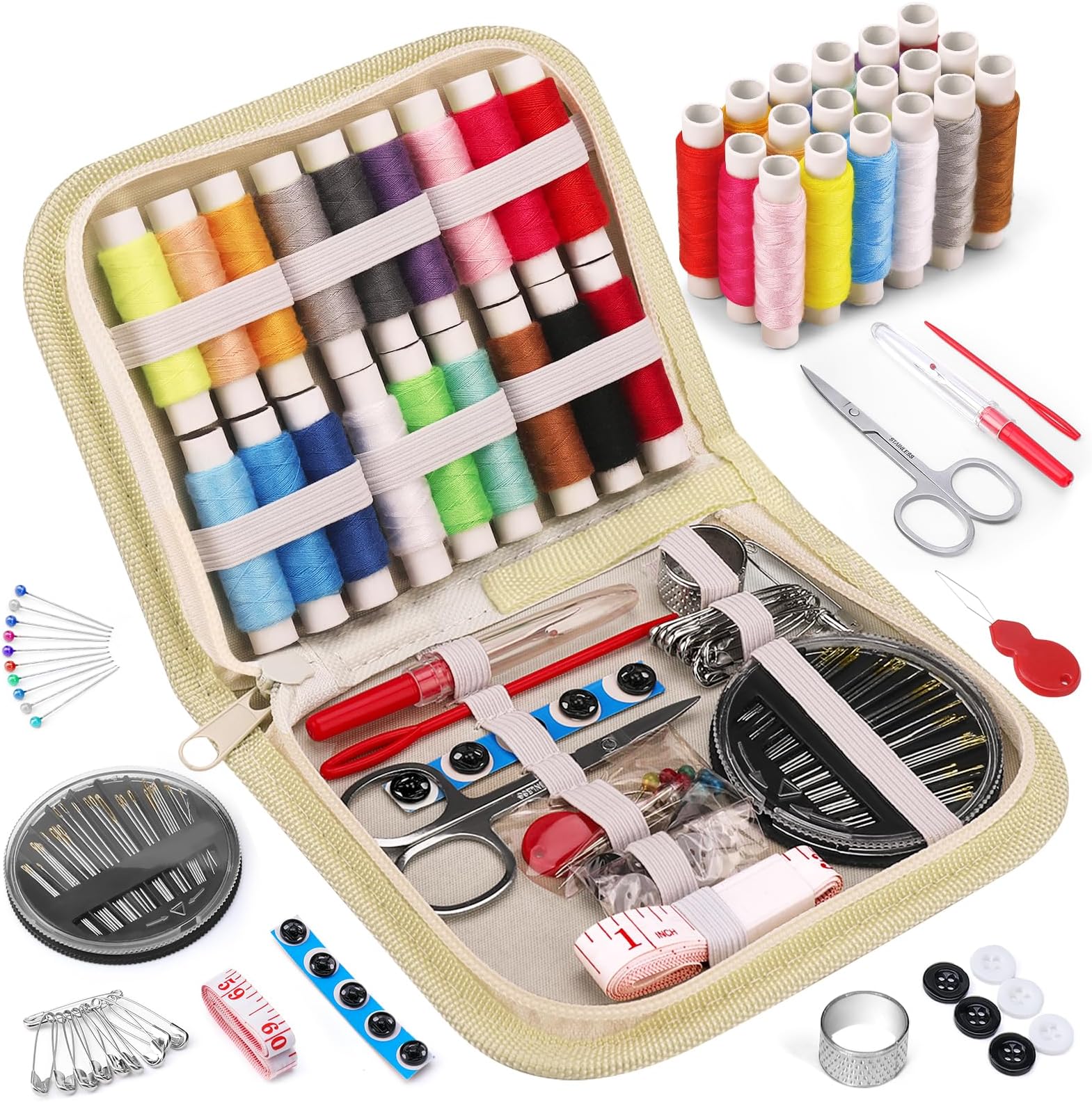 Amazon.com: ARTIKA Sewing Kit for Adults and Kids - Small Beginner Set ...