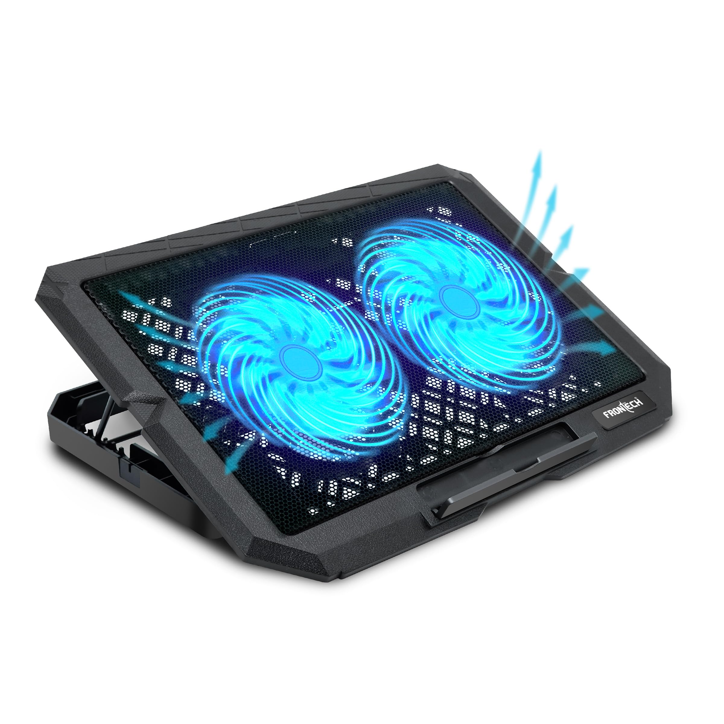 Frontech Adjustable Height Cooling Pad with 2 x 120mm LED Fans for up ...