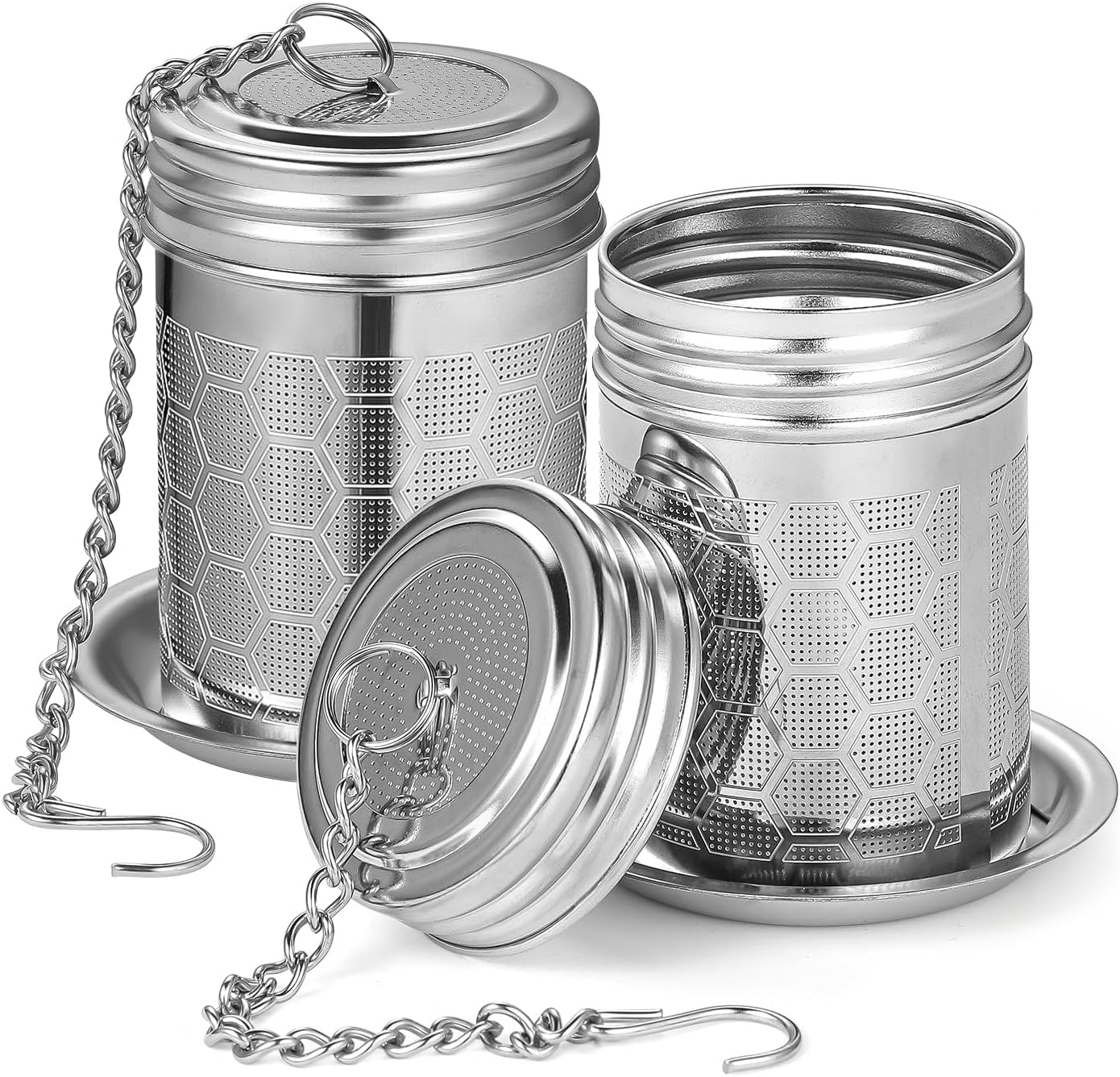 Amazon.com: 2 Pack Tea Strainers for Loose Tea 304 Stainless Steel Tea ...