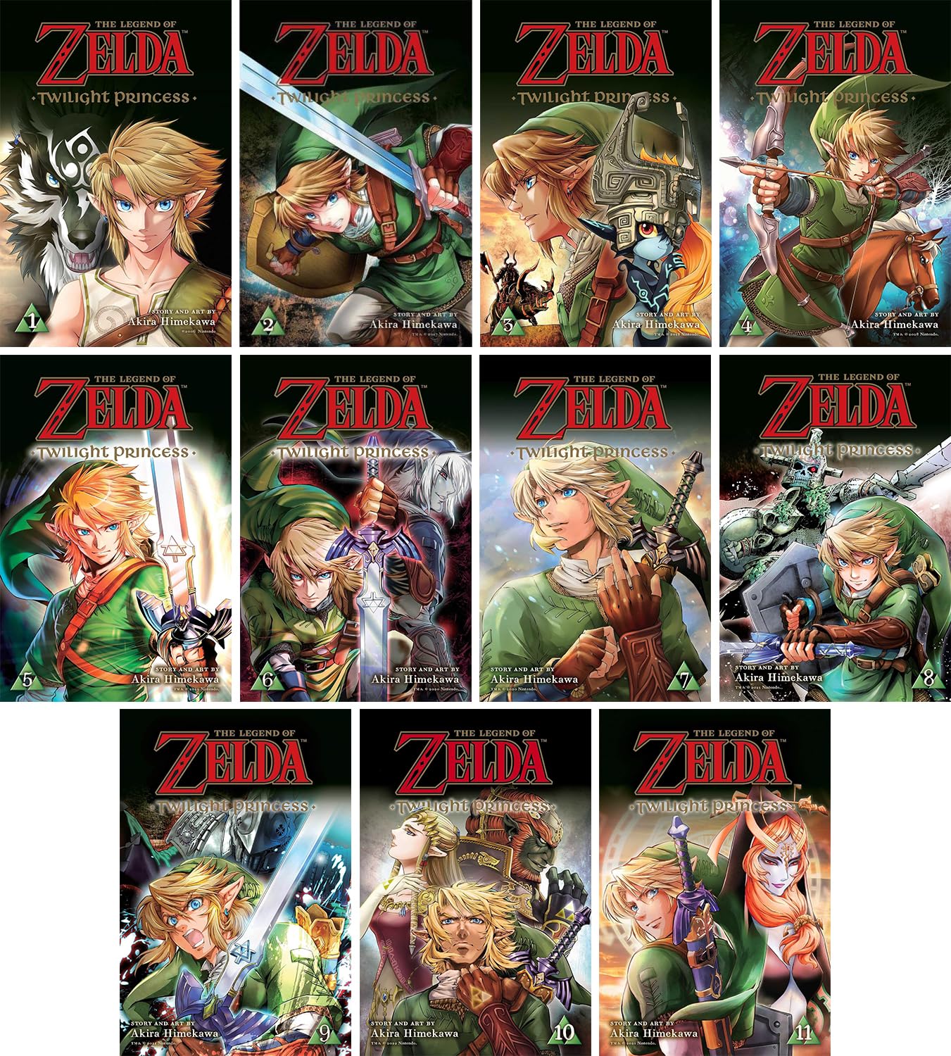 Legend of Zelda Twilight Princess Manga Vol. 1-11 by Akira Himekawa ...