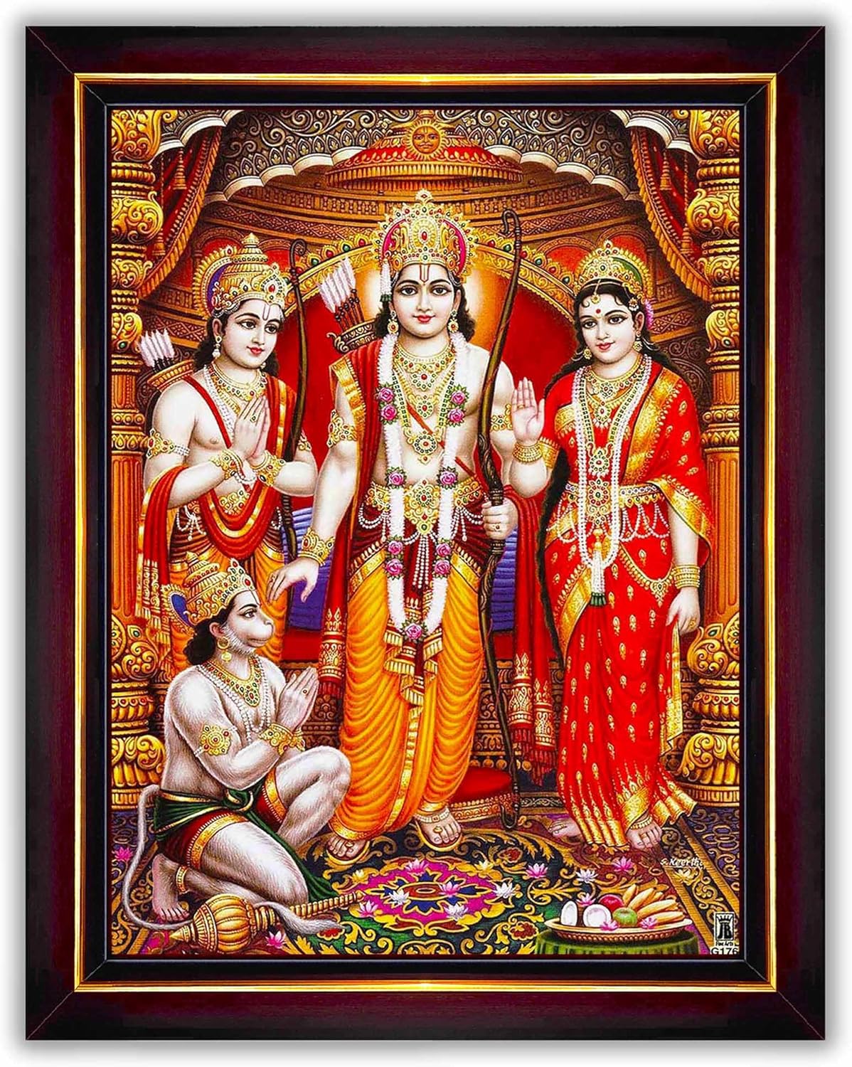 Amazon.com: Pavan Photo Laminations Ram Darbar Lord Shri Rama Sita ...