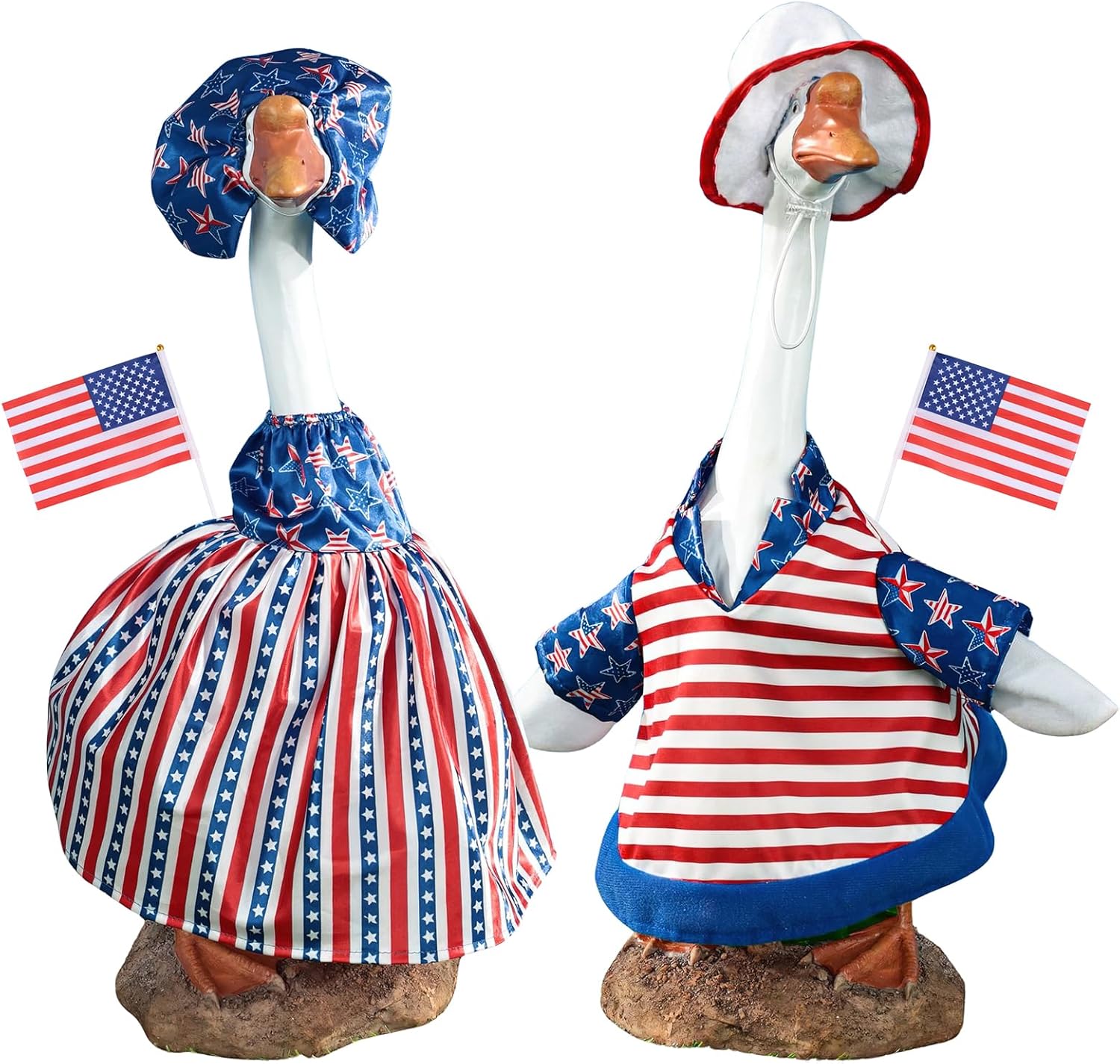 Amazon.com: Hlimior 2 Pack 4th of July Goose Outfit Independence Day ...