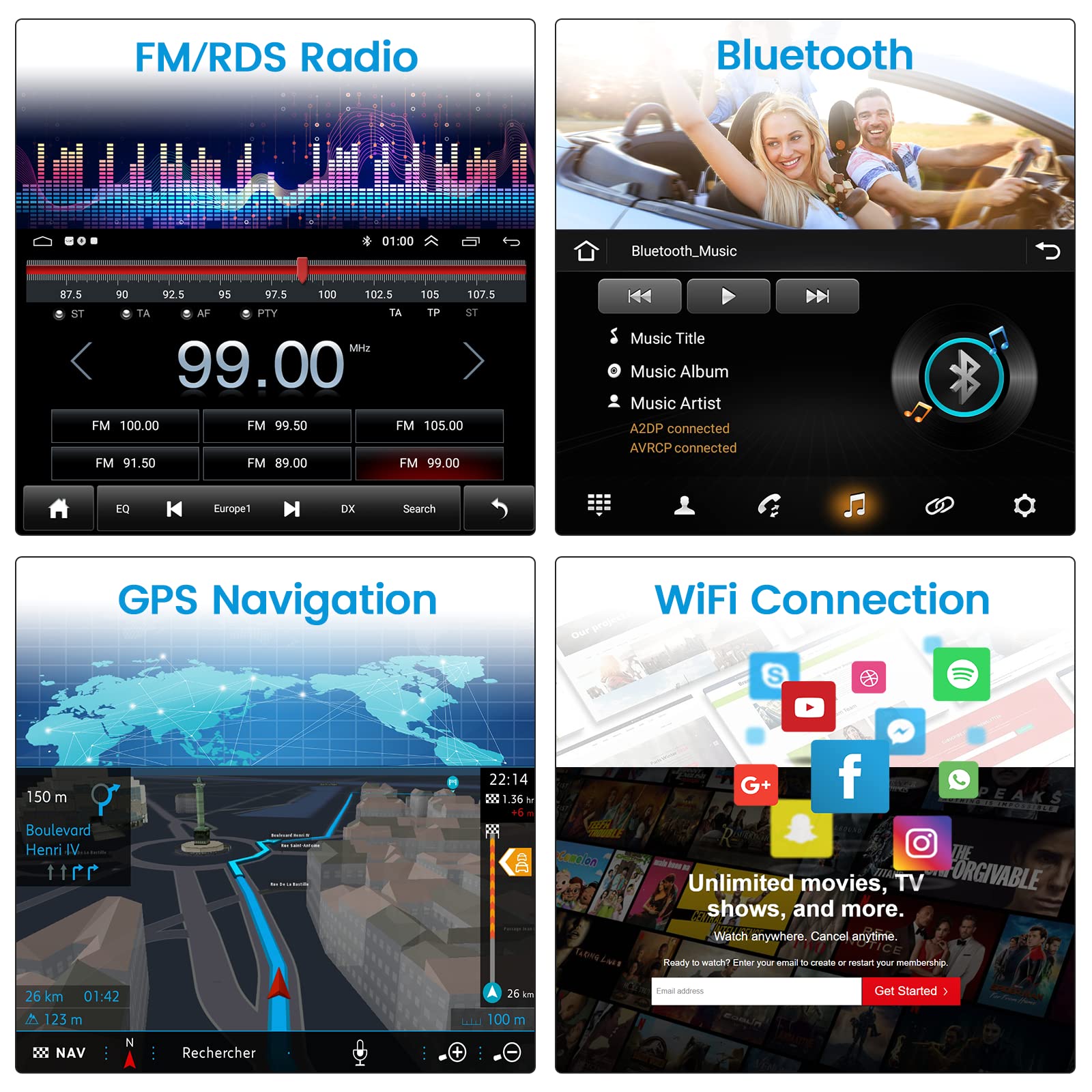 Snapklik.com : 2GB+64GB For Toyota Scion xB 2007-2019 Android Car Stereo