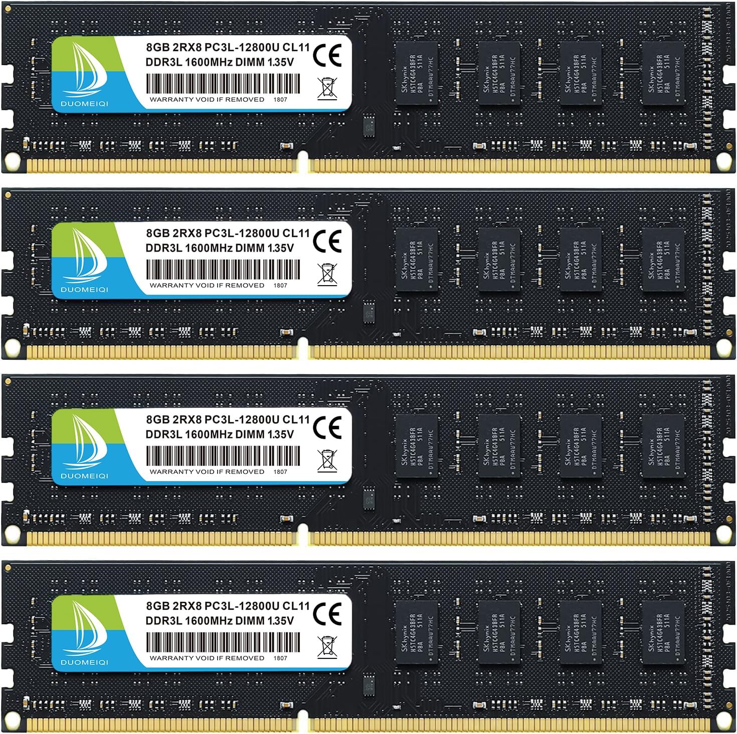 Memoria RAM RAM de computadora de 32 GB (4 x 8 GB) DDR3L/DDR3 1600 MHz ...