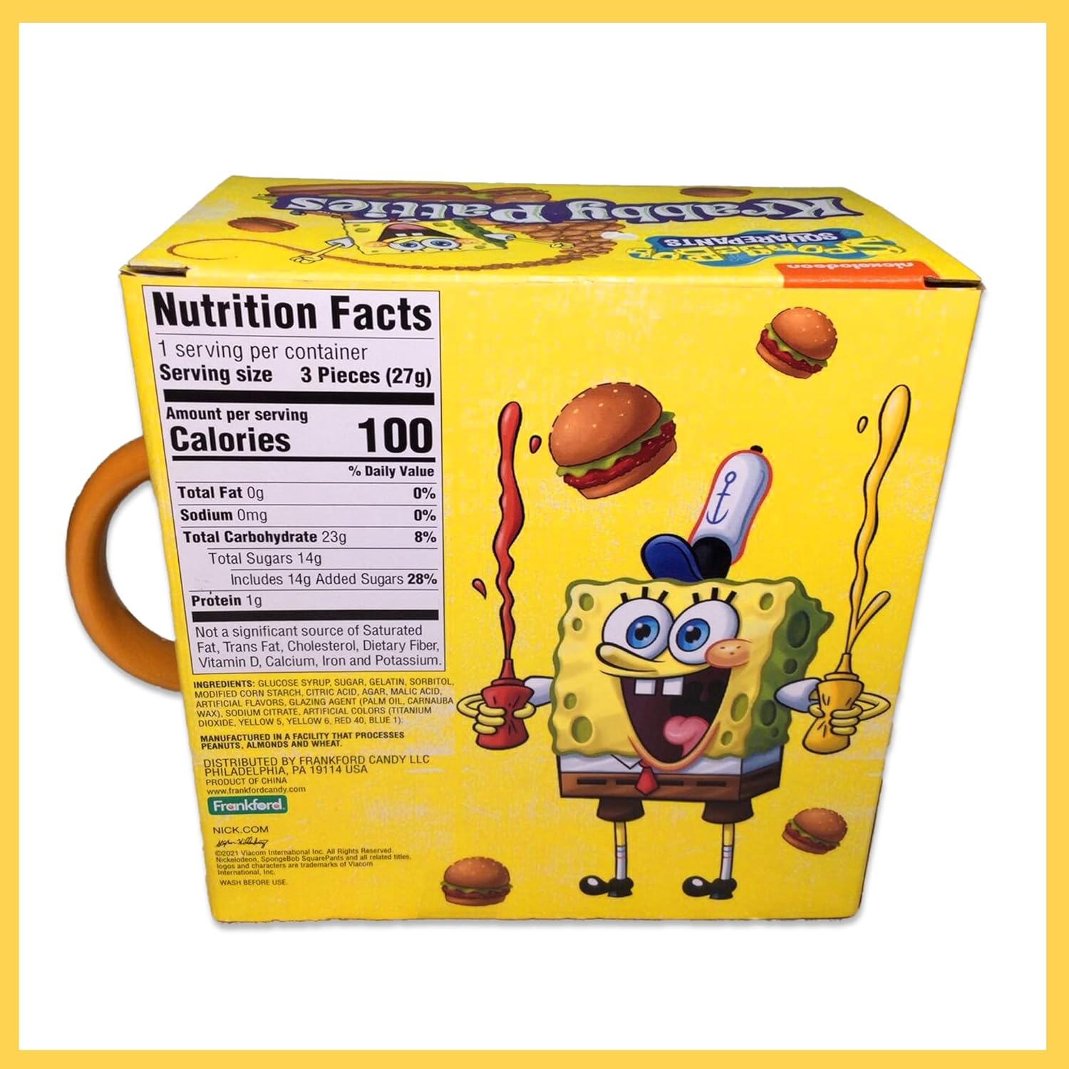 Krabby Patty Gummies and Mug Gift Set, Pack of 2, Spongebob Candy ...
