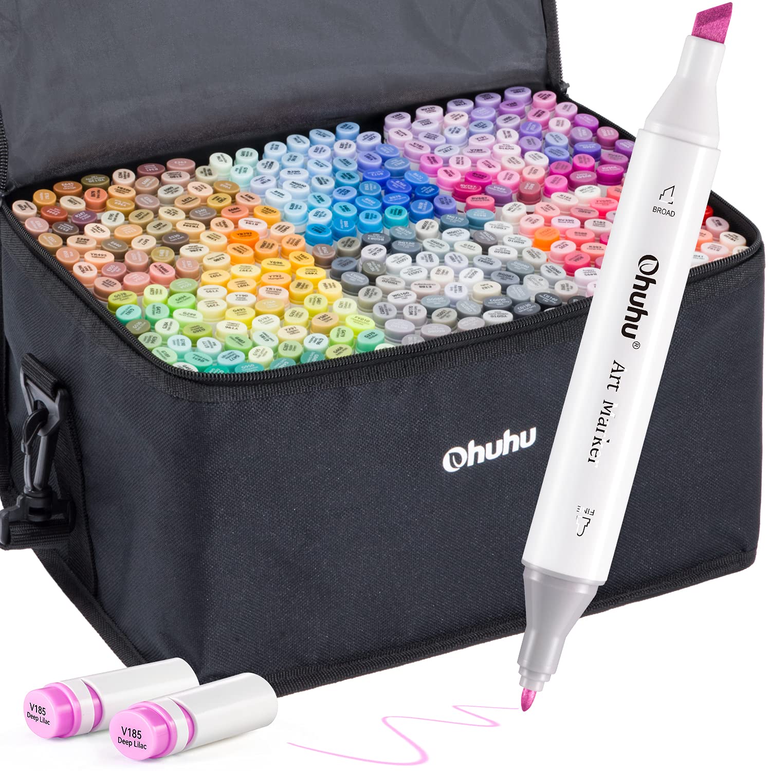 Buy Ohuhu Alcohol Markers 320 Colors Chisel Fine Double Tipped Art