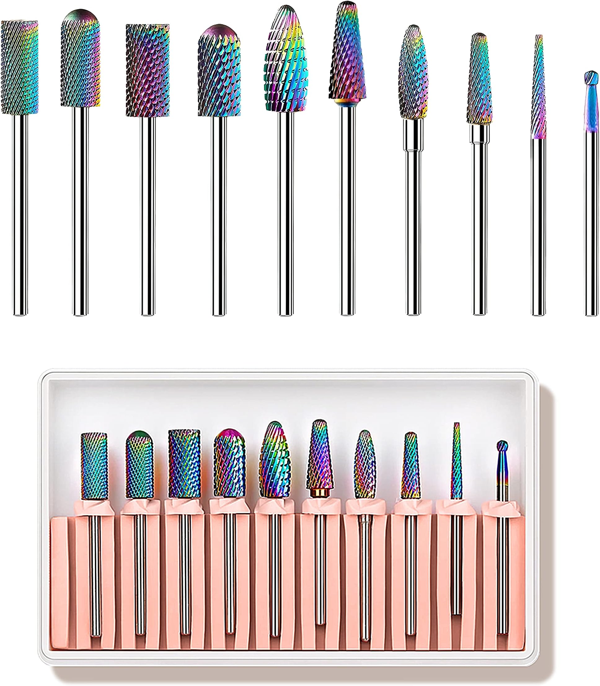 Amazon.com: 10pcs Nail Drill Bits Set, IAGBIBU Electric Nail Drill Kit ...