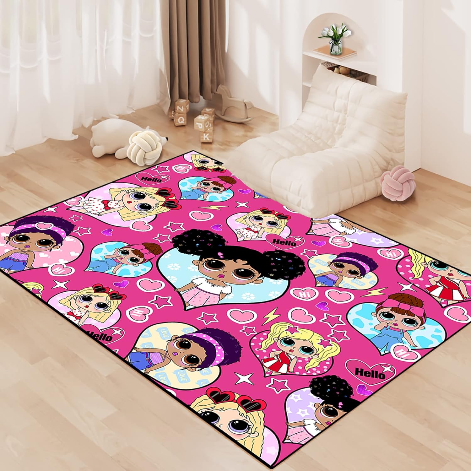 Amazon.com: FEOFKJD Black Girl Area Rug for Bedroom Girls Room Decor ...
