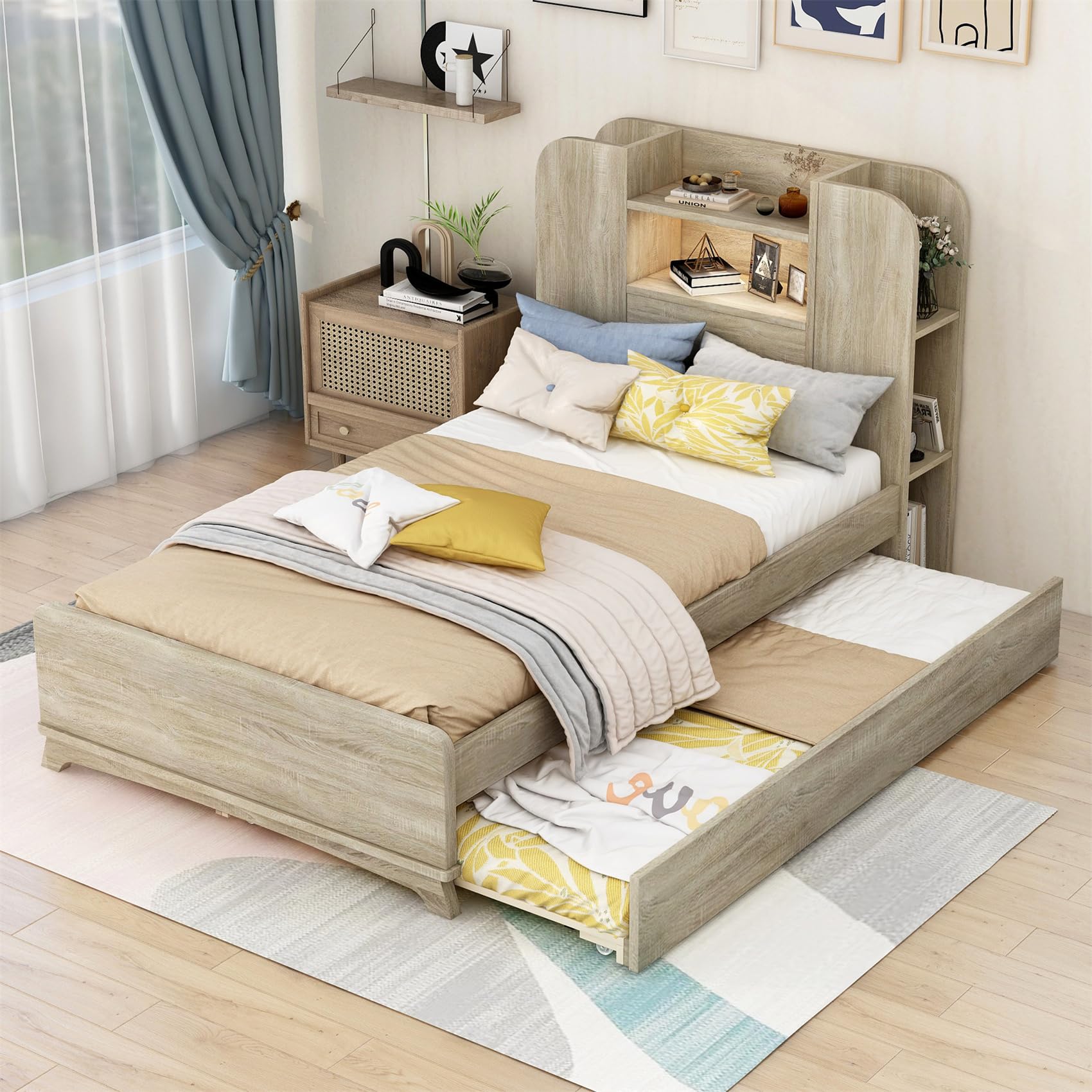 Snapklik.com : Merax Twin Bed Frame