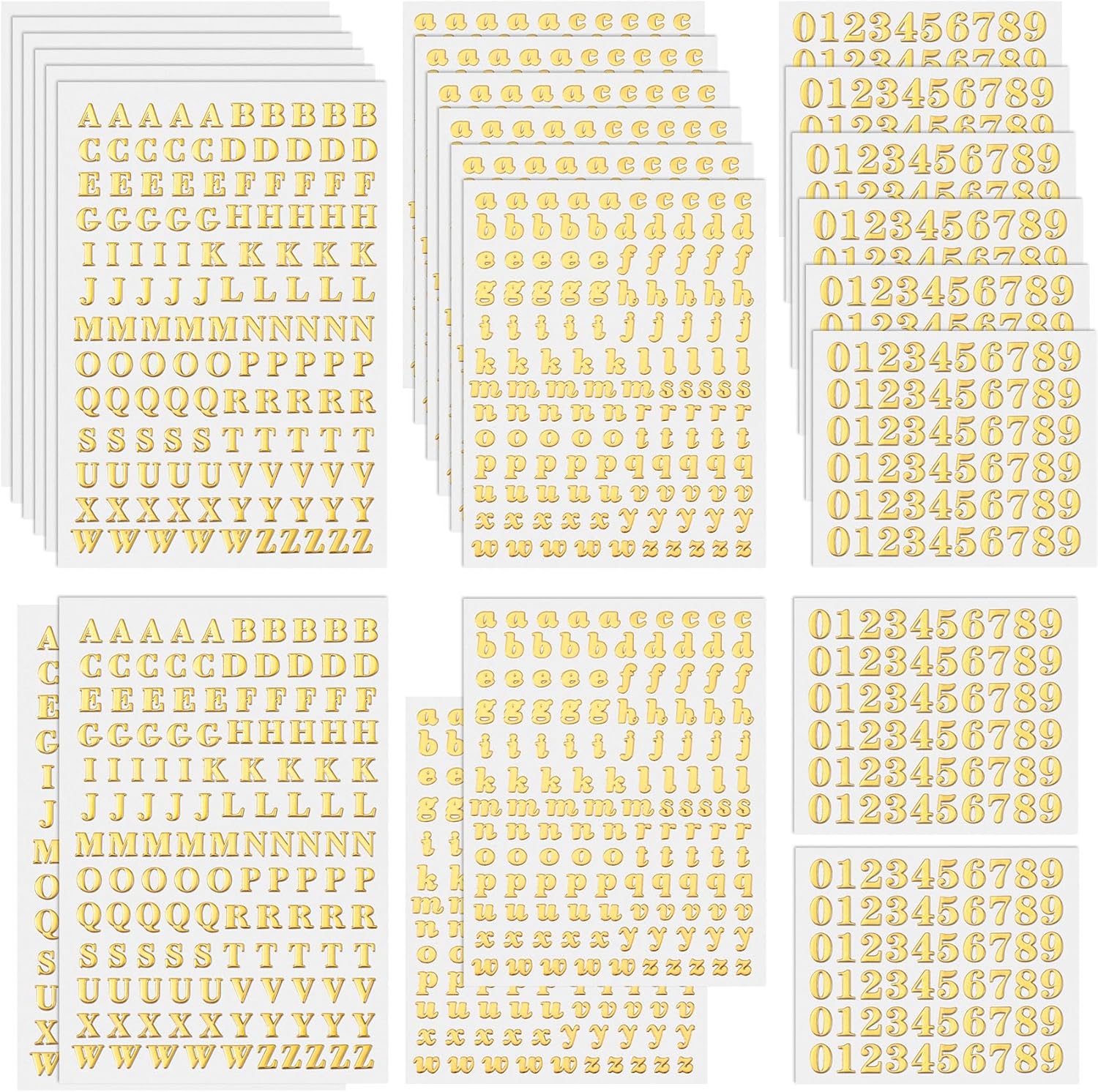 Amazon.com: ANCIRS 24 Pack Resin Mini Letter Stickers for Nail Art ...