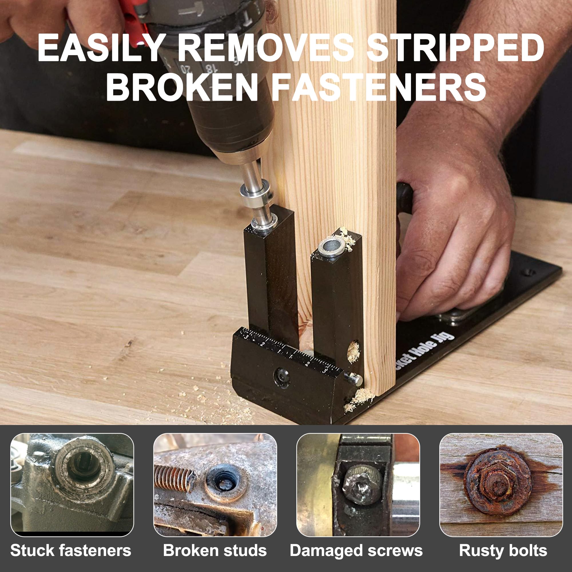 Snapklik.com : 14Pcs Screw Extractor Set, Left Hand Drill Bit And Bolt ...