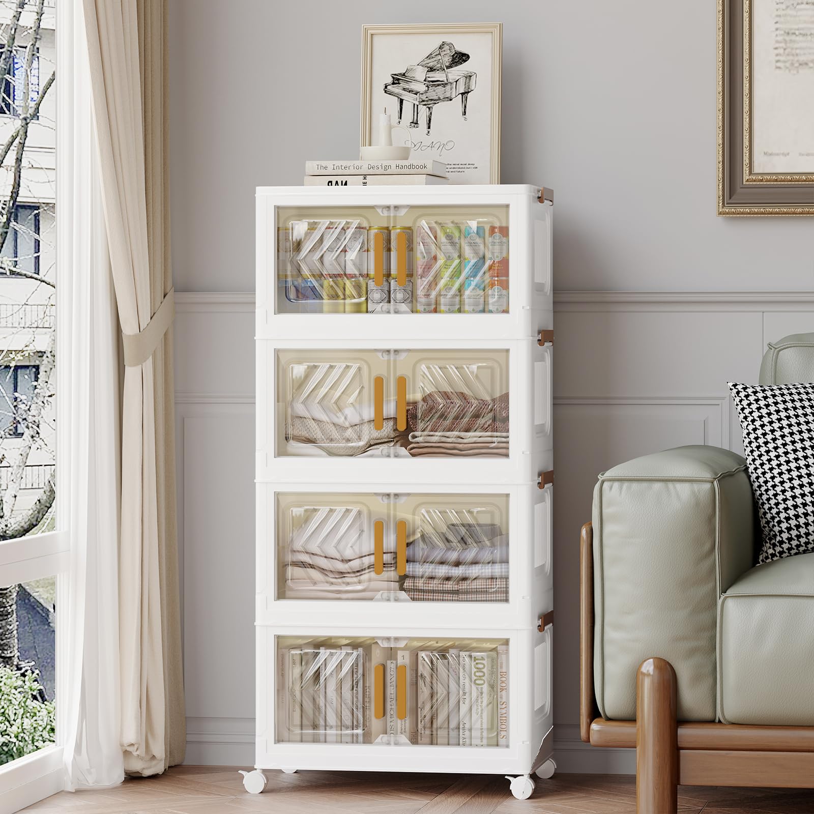 Amazon.com - Fixwal 23QT Plastic Foldable Storage Bins with Lid ...