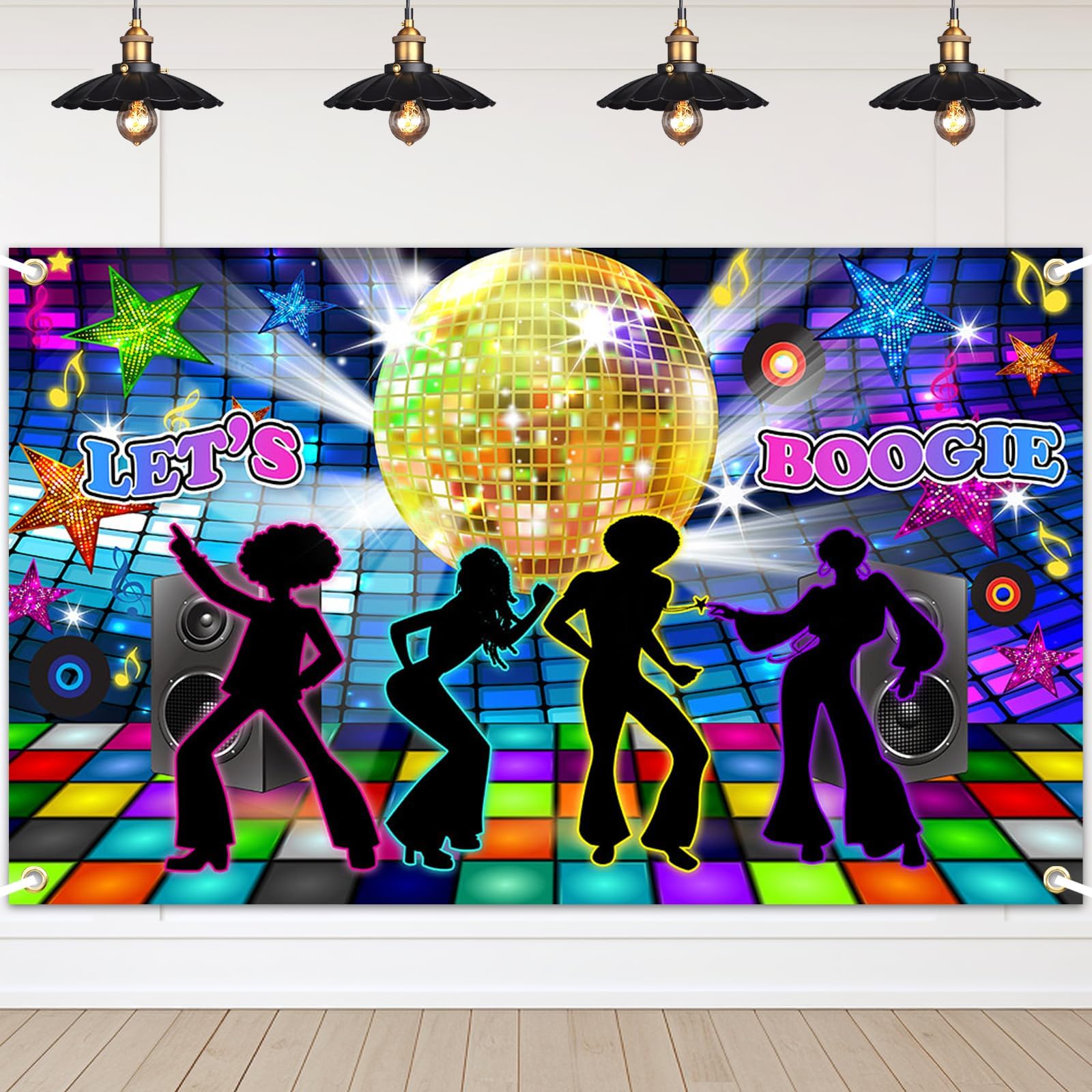 Amazon.com : Avezano Disco Backdrop Back to 70s 80s 90s Dance Party ...