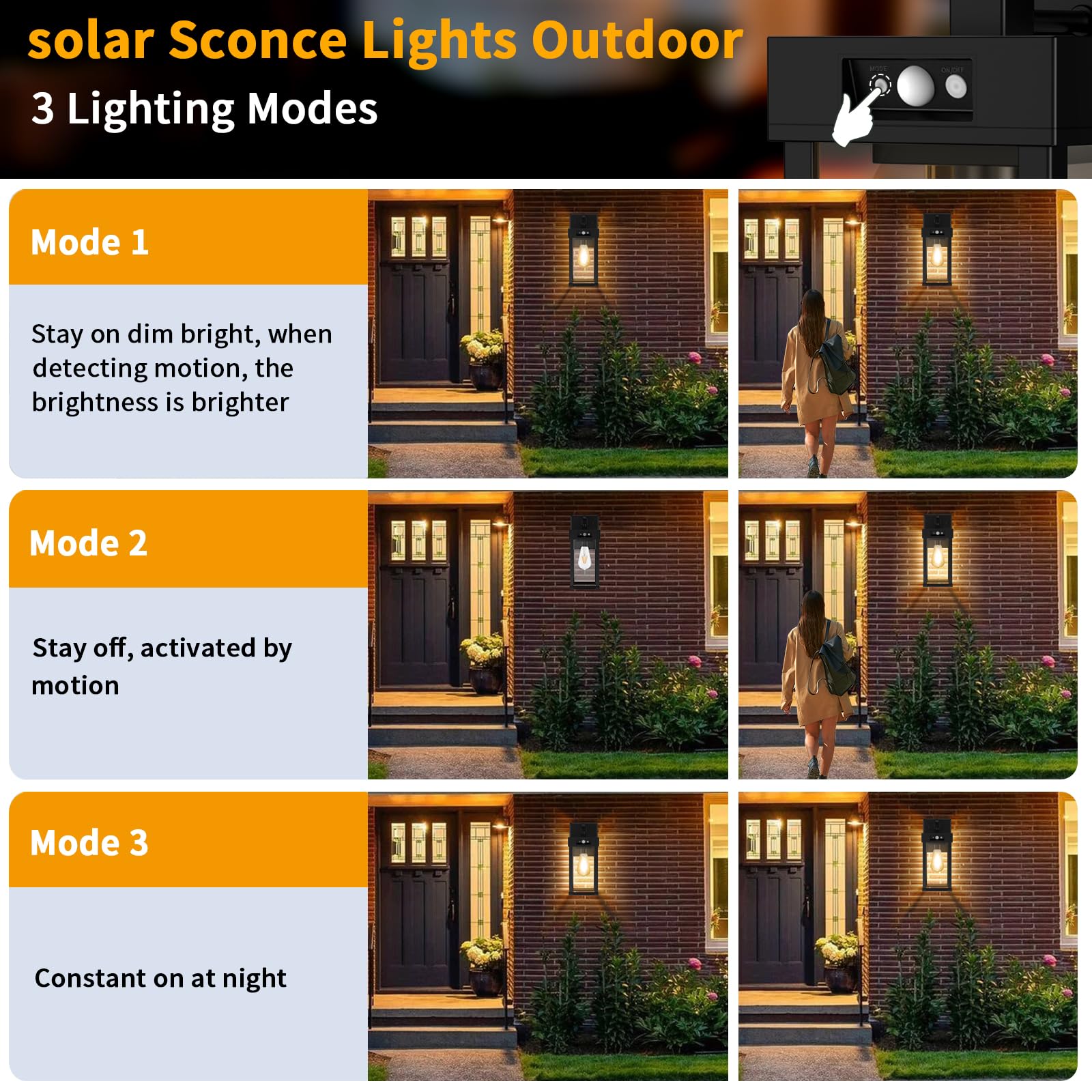 Snapklik.com : Solar Sconce Lights Outdoor